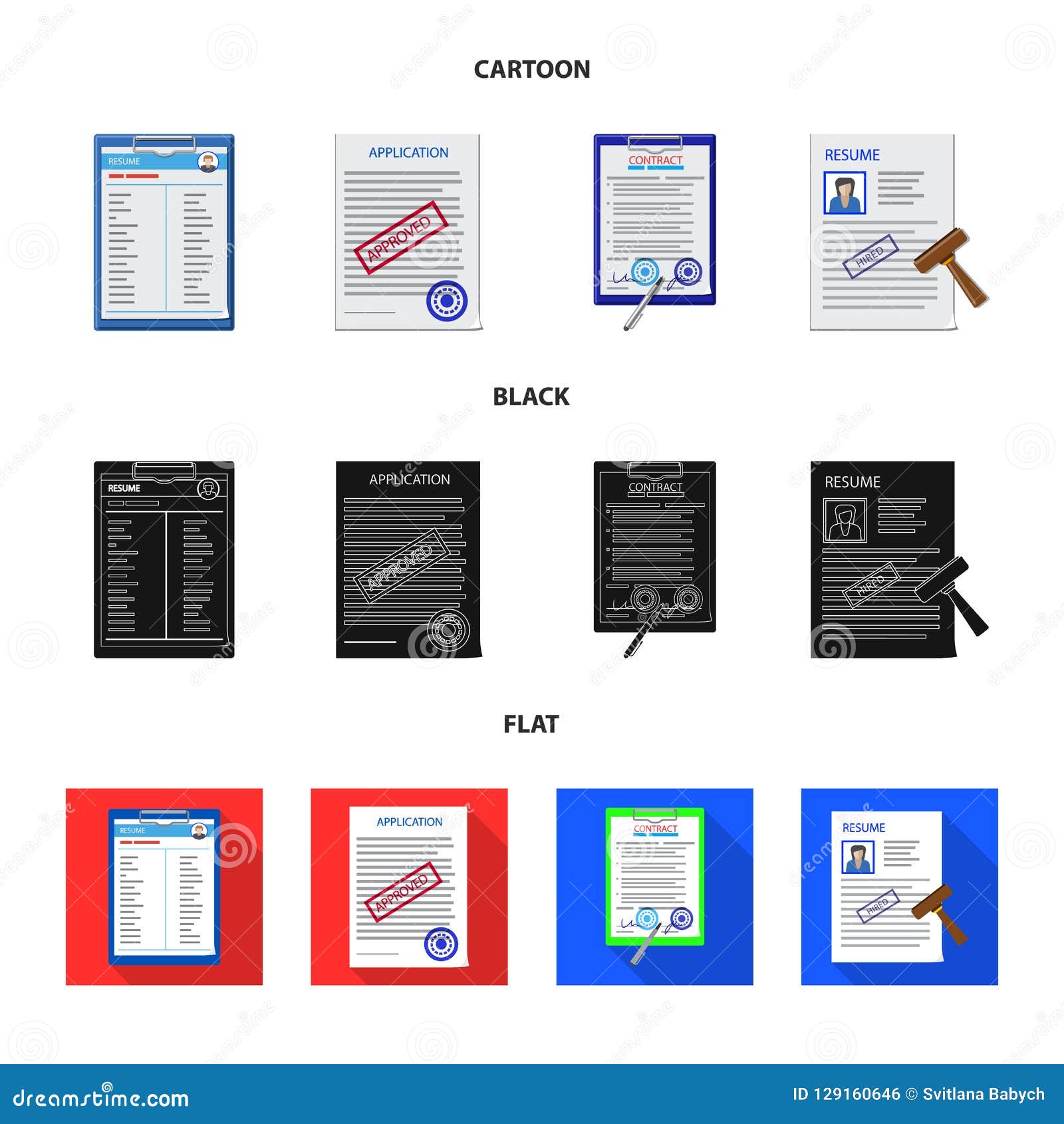 Vector Design of Form and Document Logo. Set of Form and Mark Stock ...