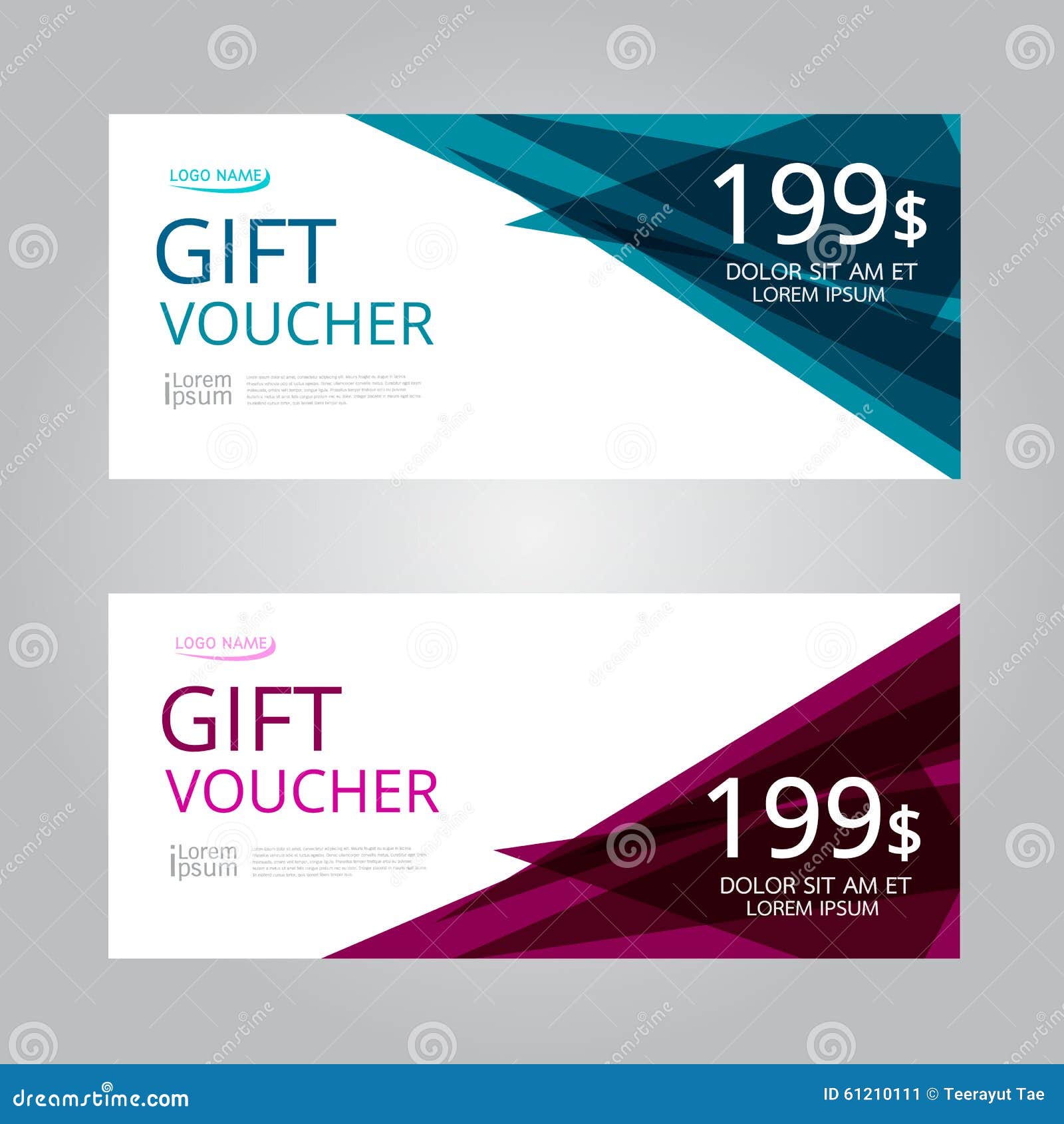 Vector Design for Gift Voucher, Coupon Stock Vector - Illustration of ...