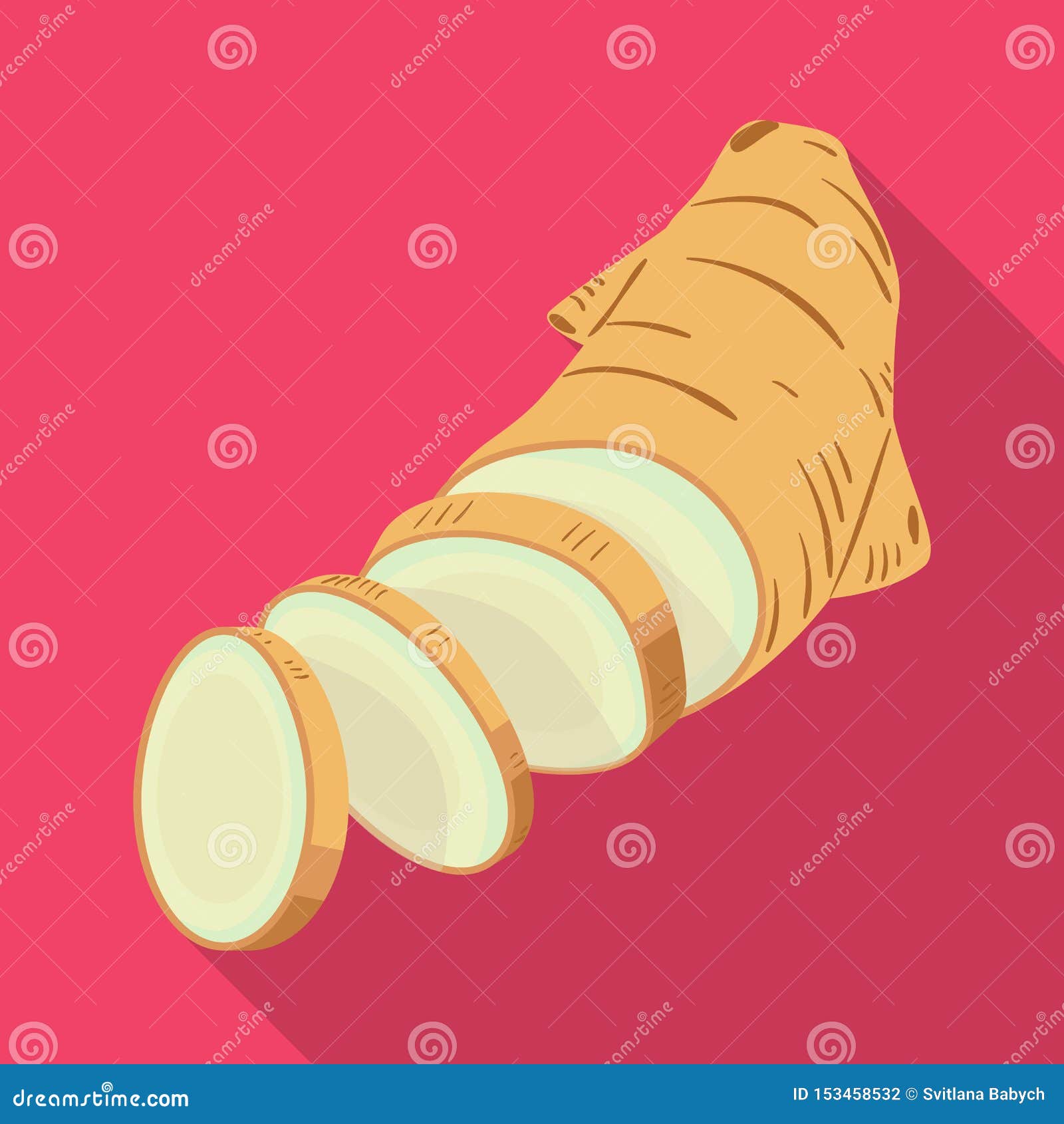 Isolated Object of Ginger and Root Symbol. Collection of Ginger and ...