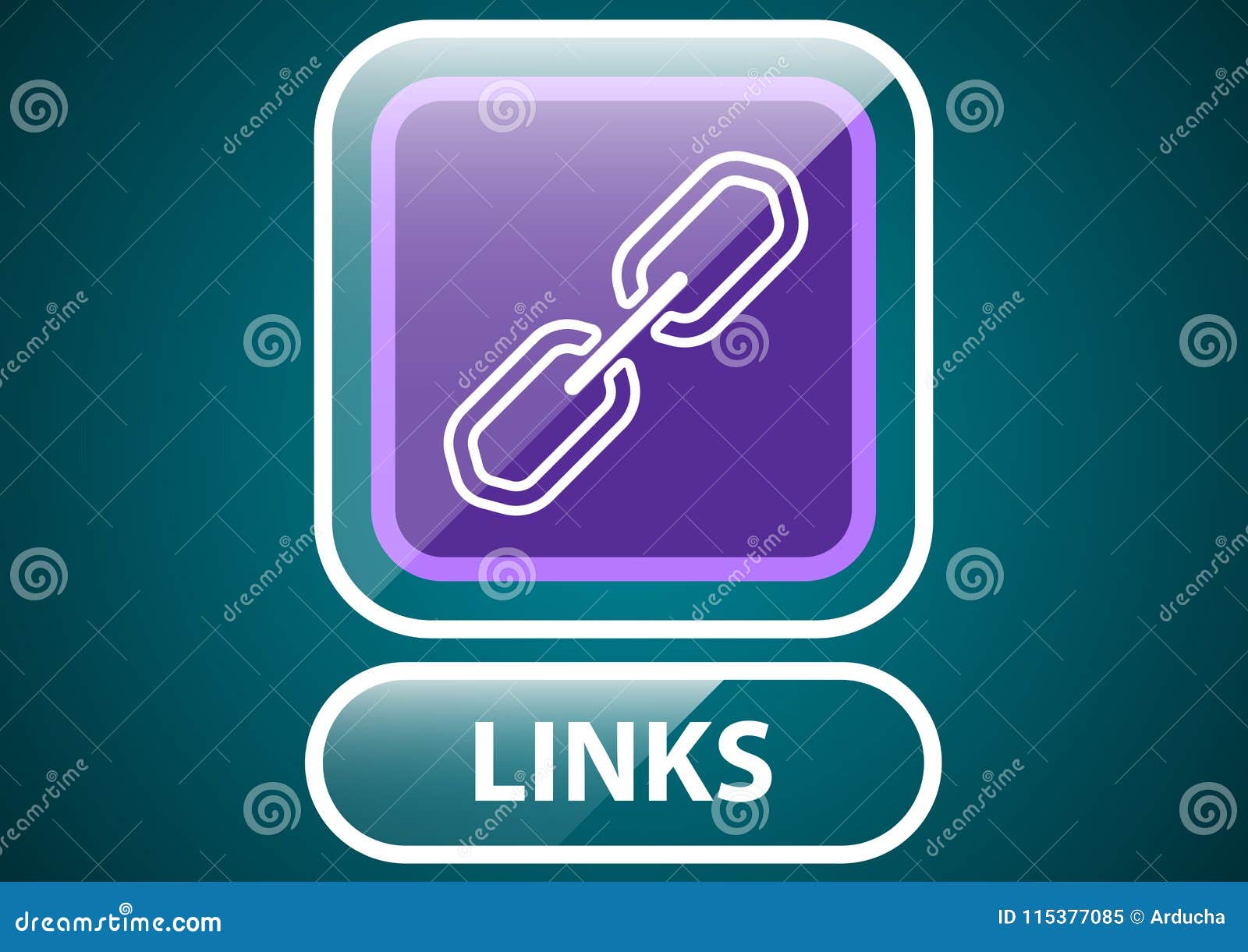 Links glossy banner stock vector. Illustration of work - 115377085