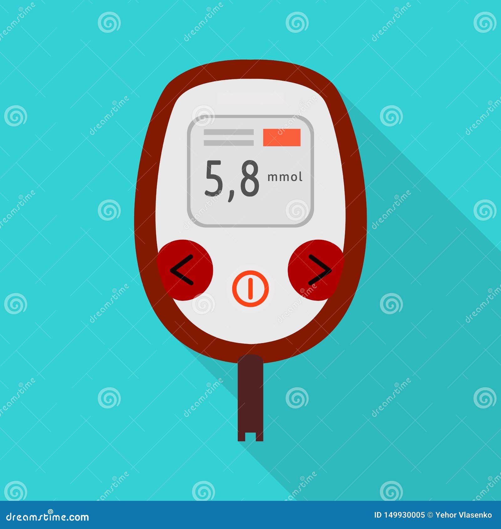 Vector Design of Glucometer and Measuring Sign. Collection of ...