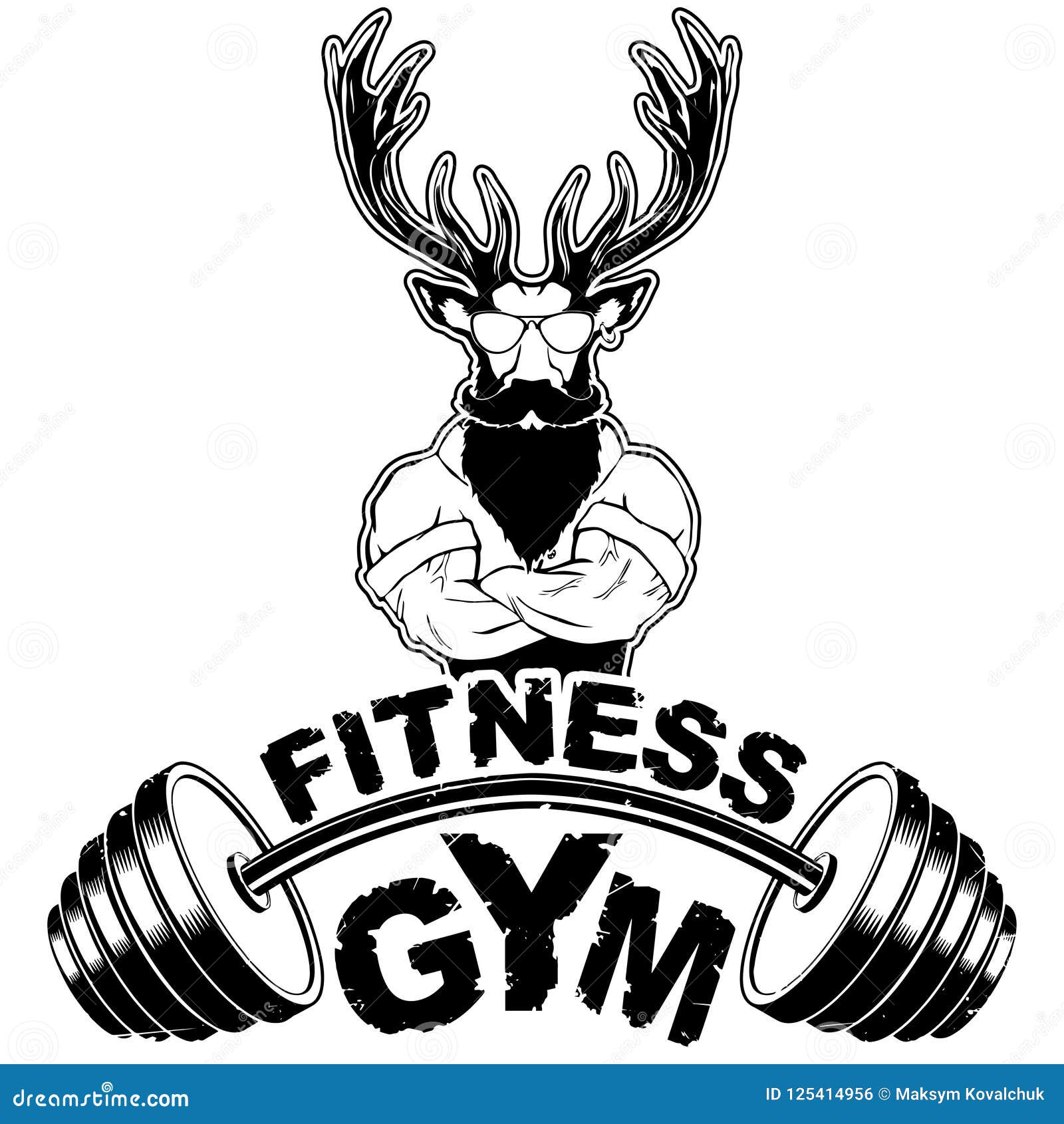 Vector Design for a Gym with an Abstract Depiction of a Strong D Stock ...