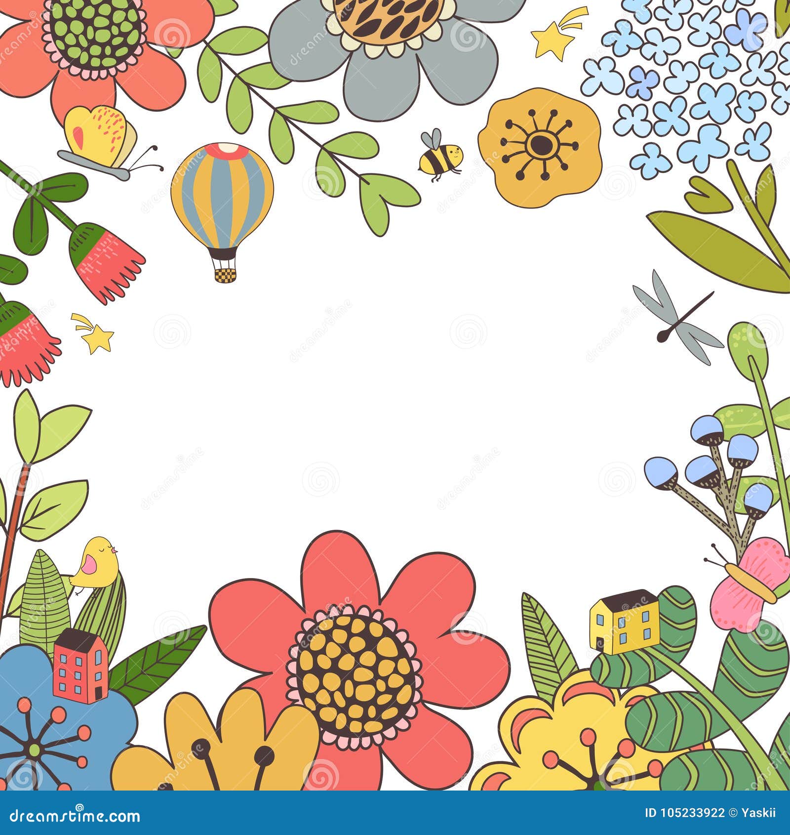 Botanical floral frame stock vector. Illustration of leaf - 105233922