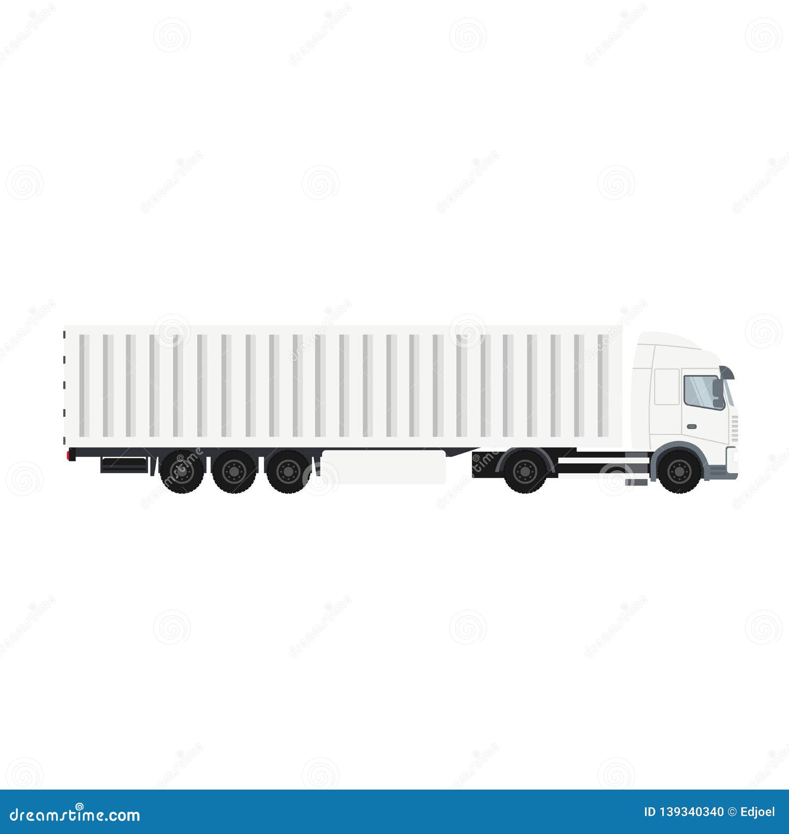 Container Trailer Truck for Export with Cold Storage. Heavy Transport ...