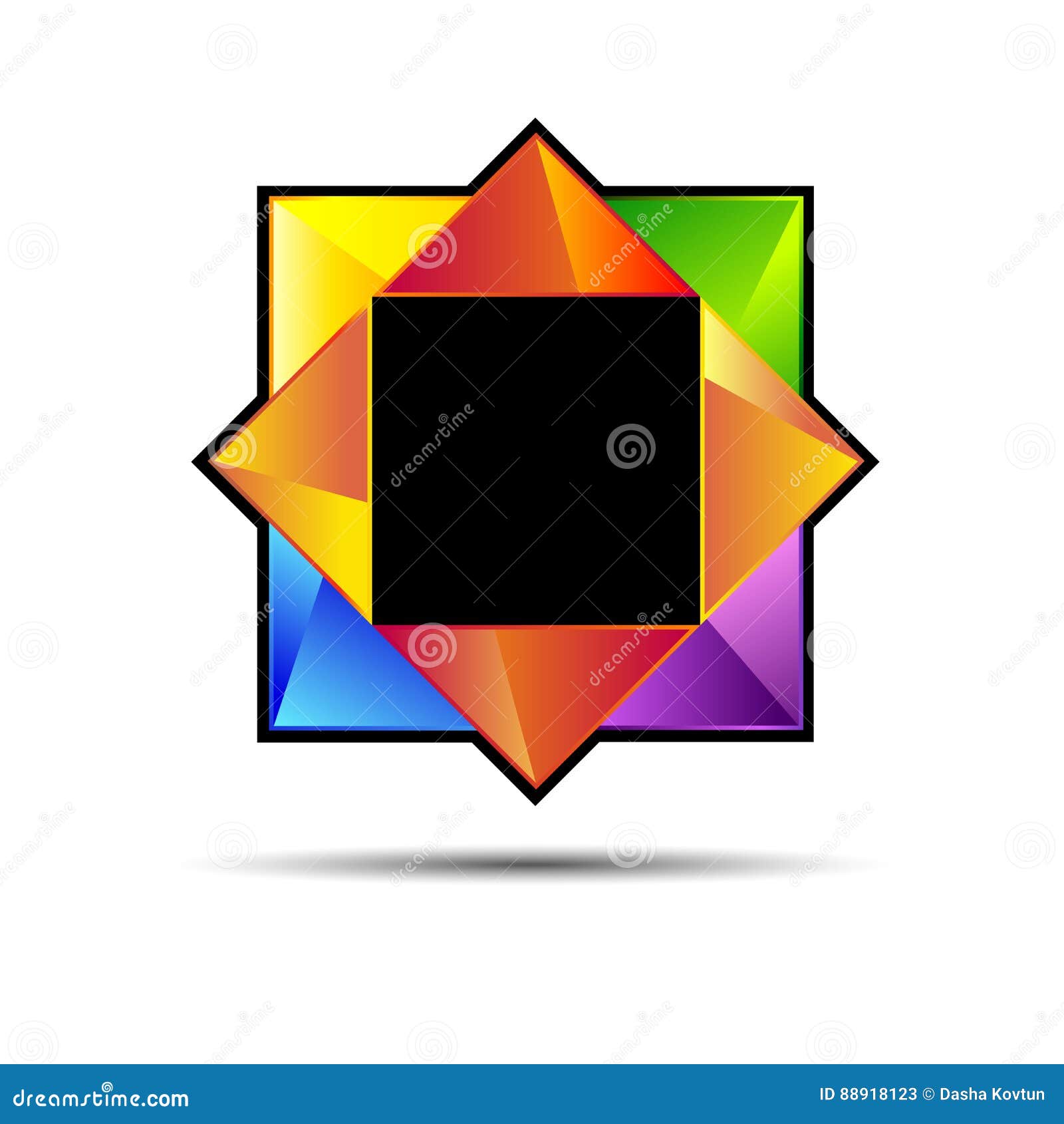 Vector Design Icon Abstract Symbol Square Shape Sign Stock Vector ...