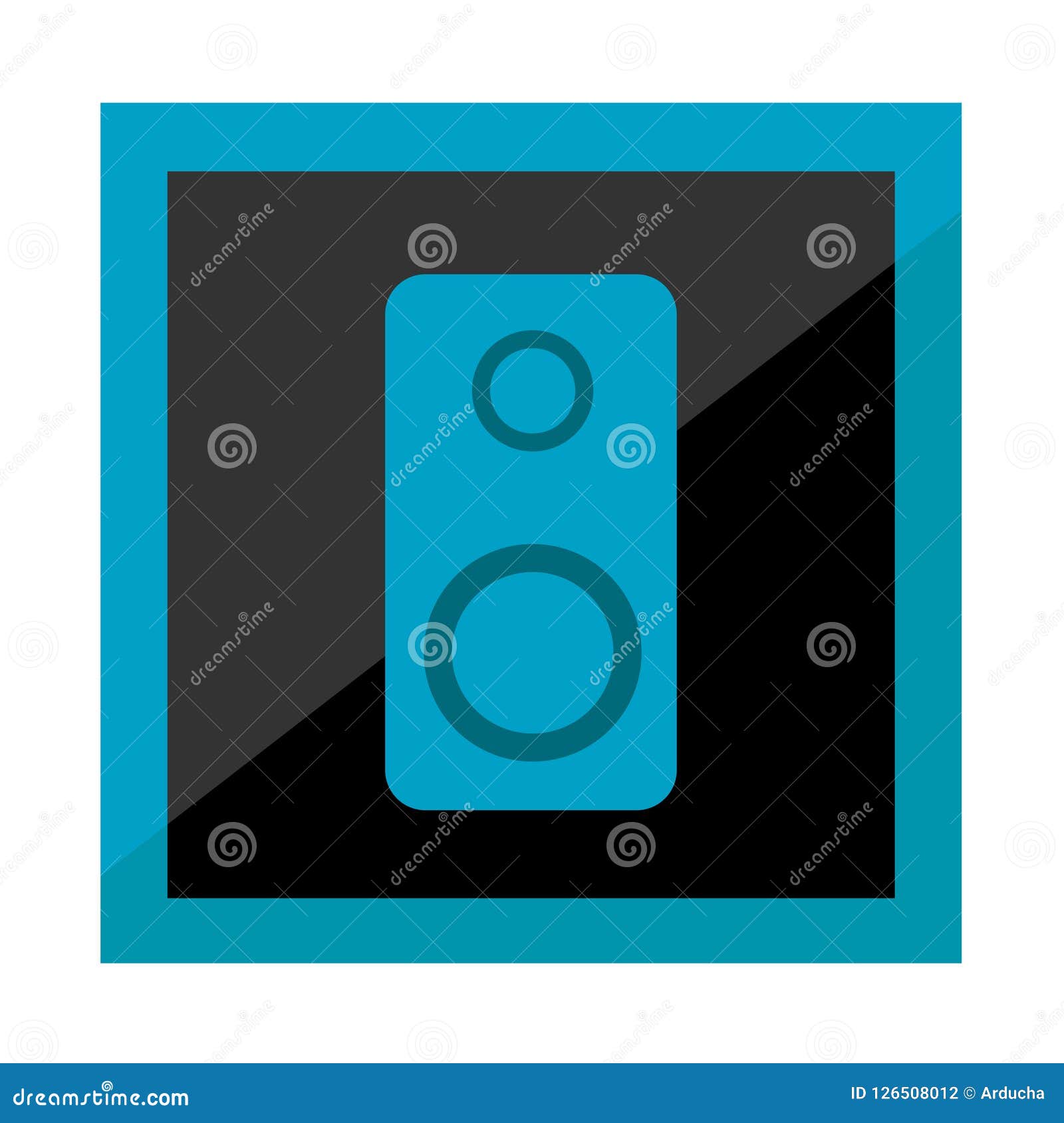 Audio Equipment Blue Button Stock Vector - Illustration of symbol ...