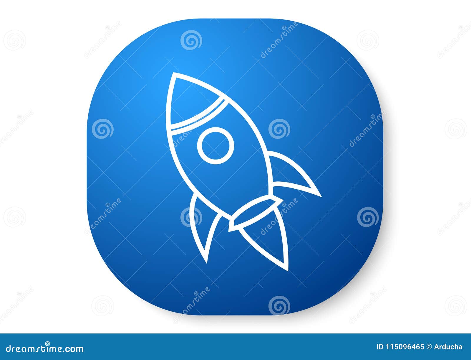 Launch blue icon stock vector. Illustration of logo - 115096465