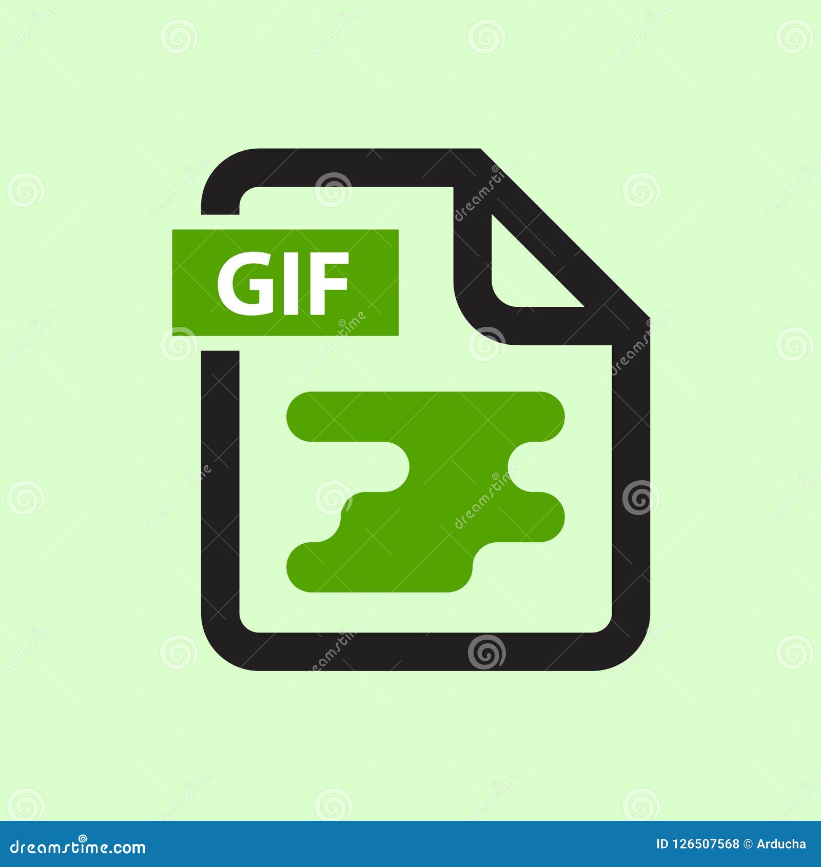 Gif format file stock vector. Illustration of design - 126507568