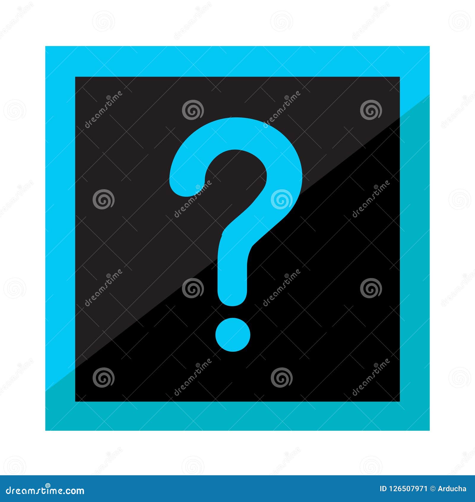 Help blue button stock vector. Illustration of flat - 126507971