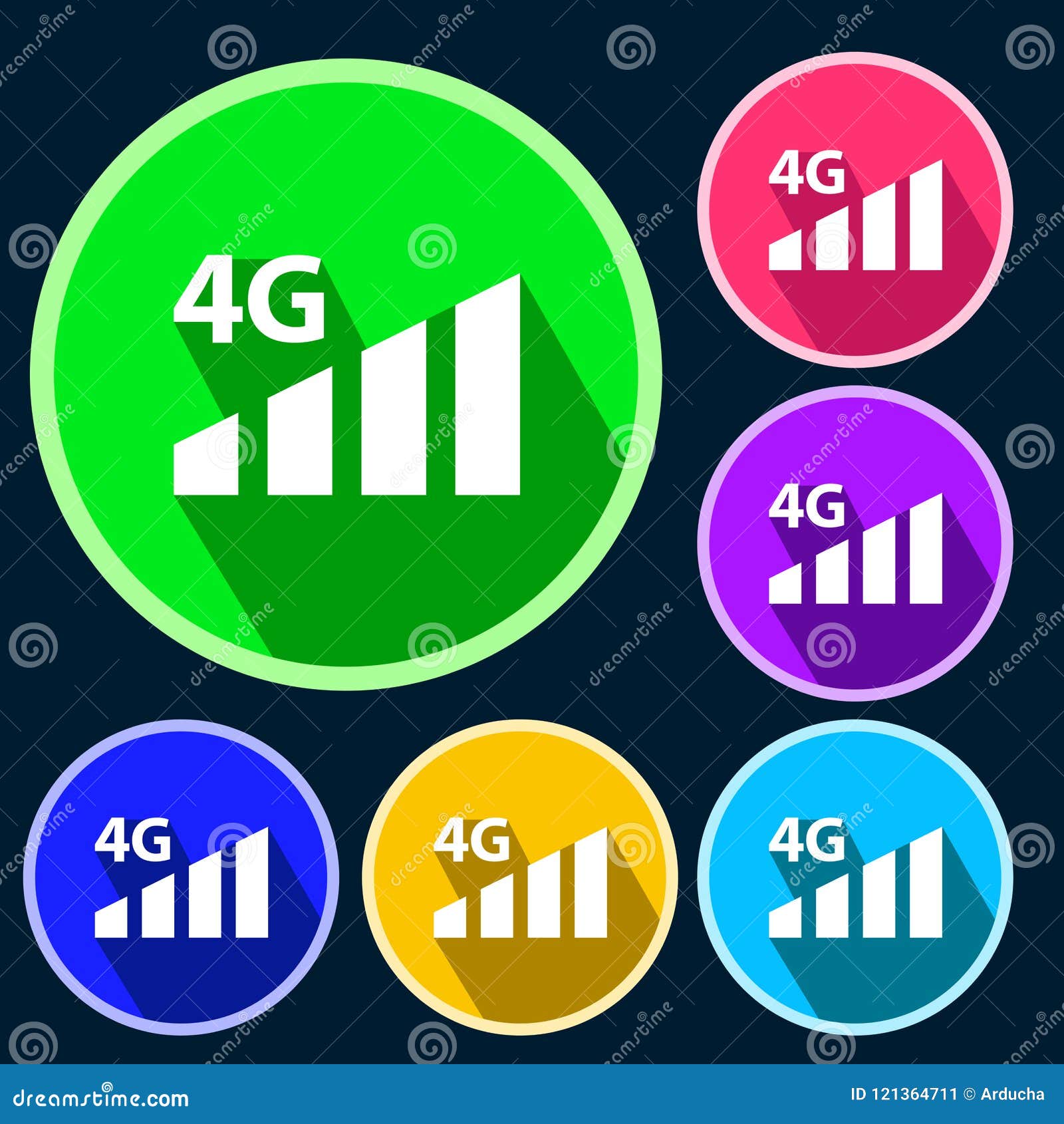 4G LTE stock vector. Illustration of connection, design - 121364711
