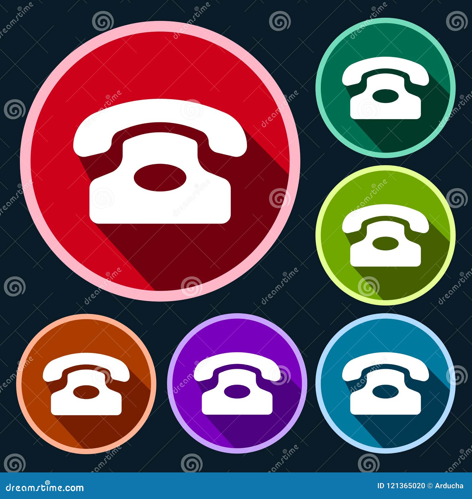 Home phone stock vector. Illustration of contact, dial - 121365020