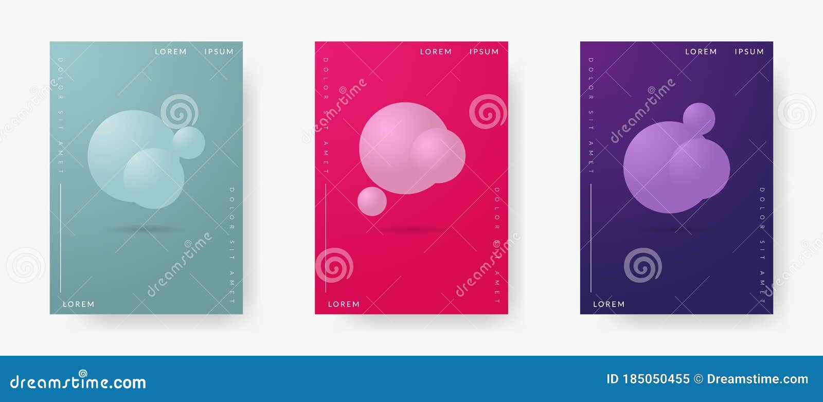 Vector Design Illustration of Set Modern Portrait Abstract Background ...