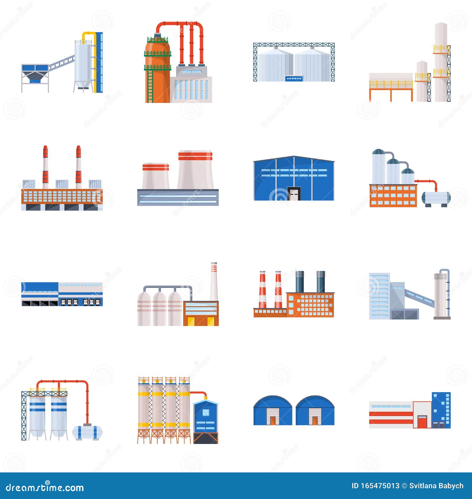 Vector Design of Industry and Building Icon. Collection of Industry and ...