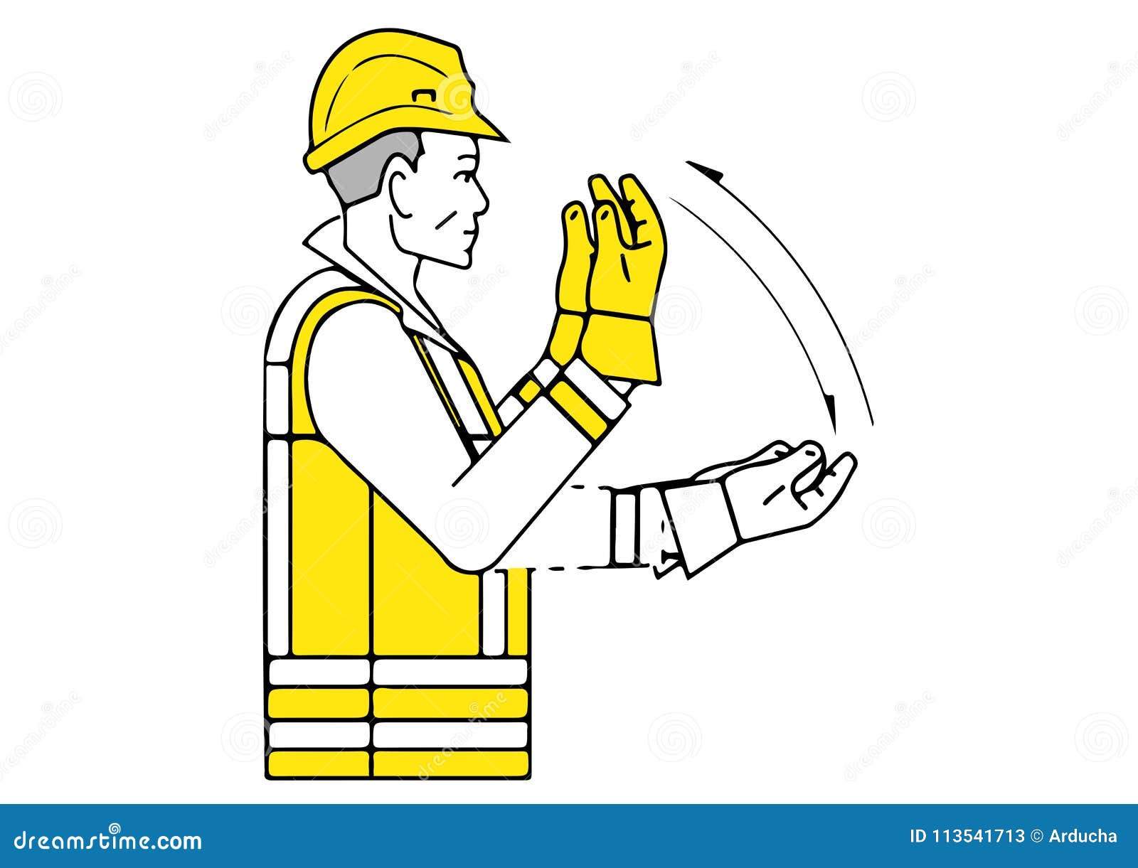 Move forward gesture stock vector. Illustration of move - 113541713