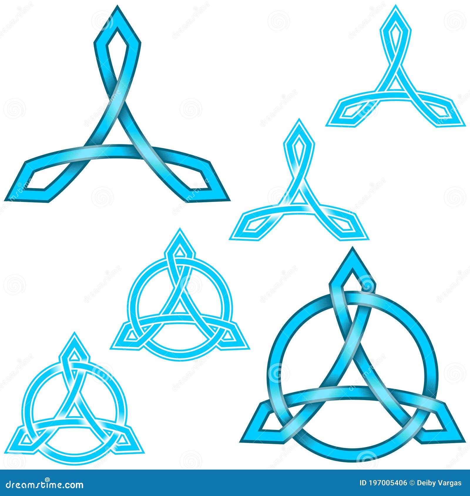 Vector Design of Intertwined Triqueta Symbol with Circle Stock Vector ...