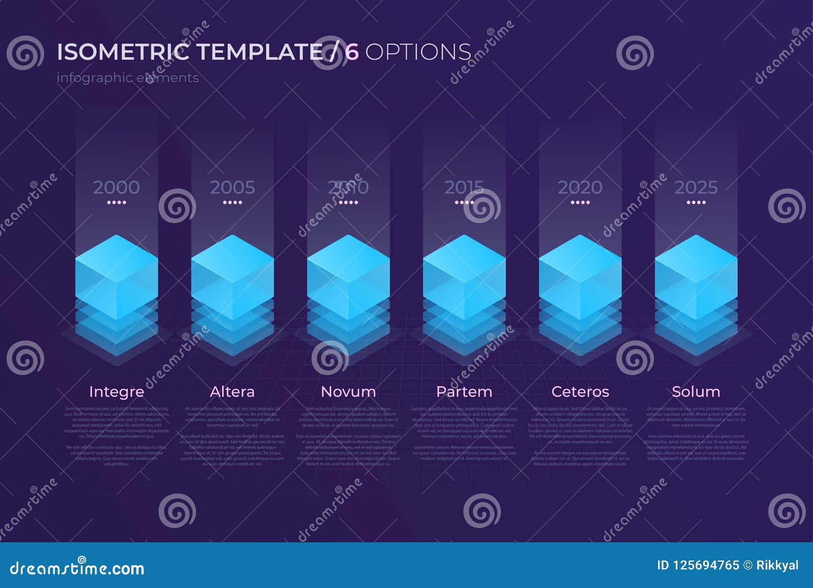 Vector Design with Isometric Elements, Template for Creating Inf Stock ...