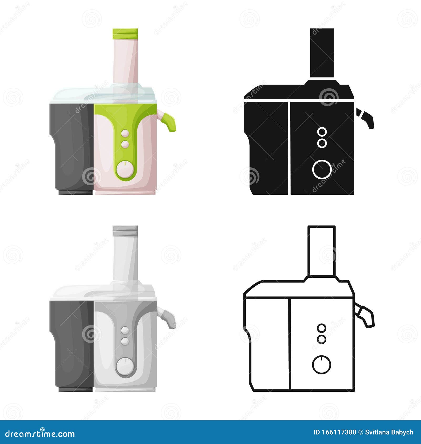 Vector Design of Juicer and Machine Symbol. Graphic of Juicer and ...