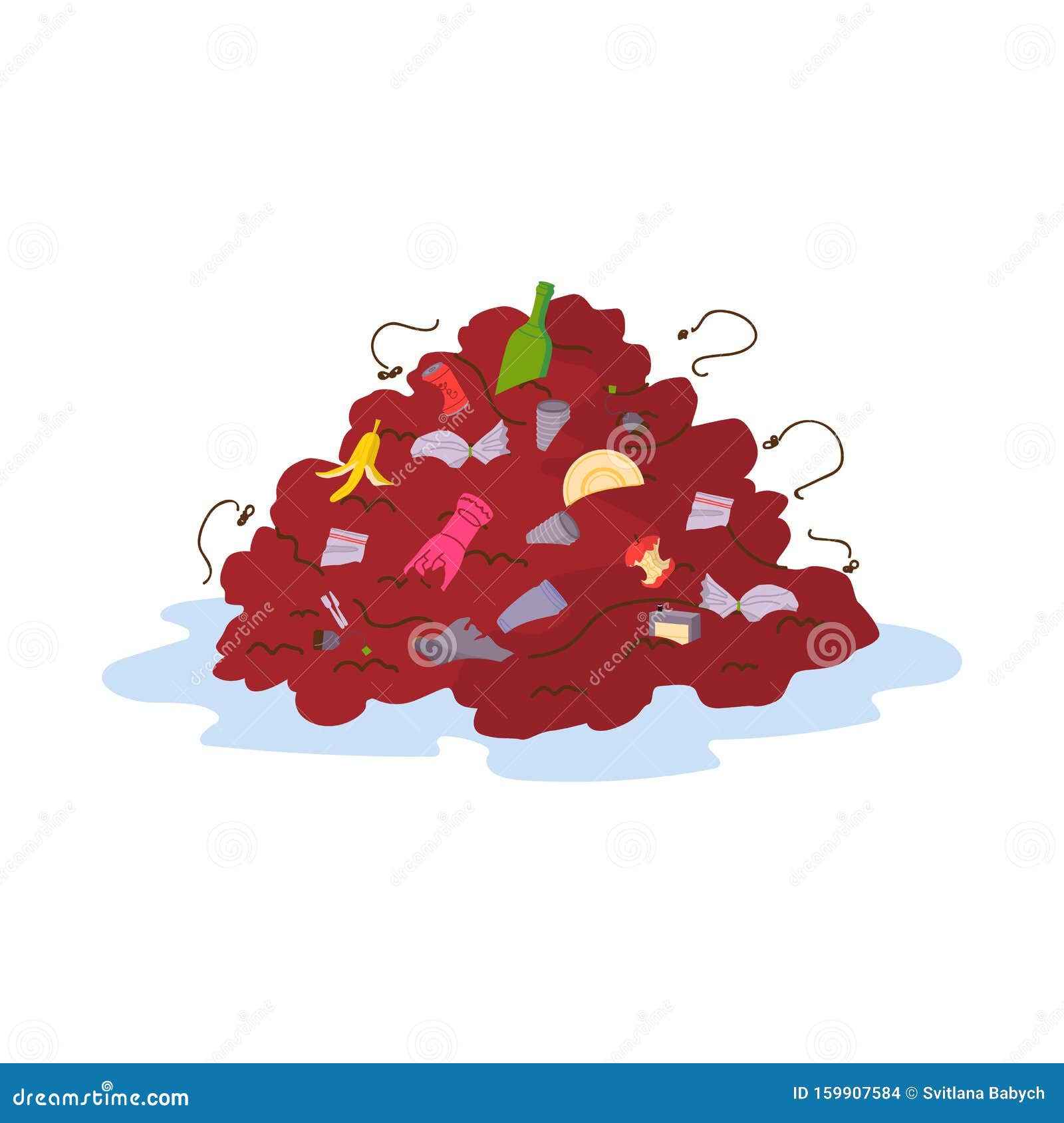 Vector Design of Landfill and Trash Logo. Graphic of Landfill and Dump ...