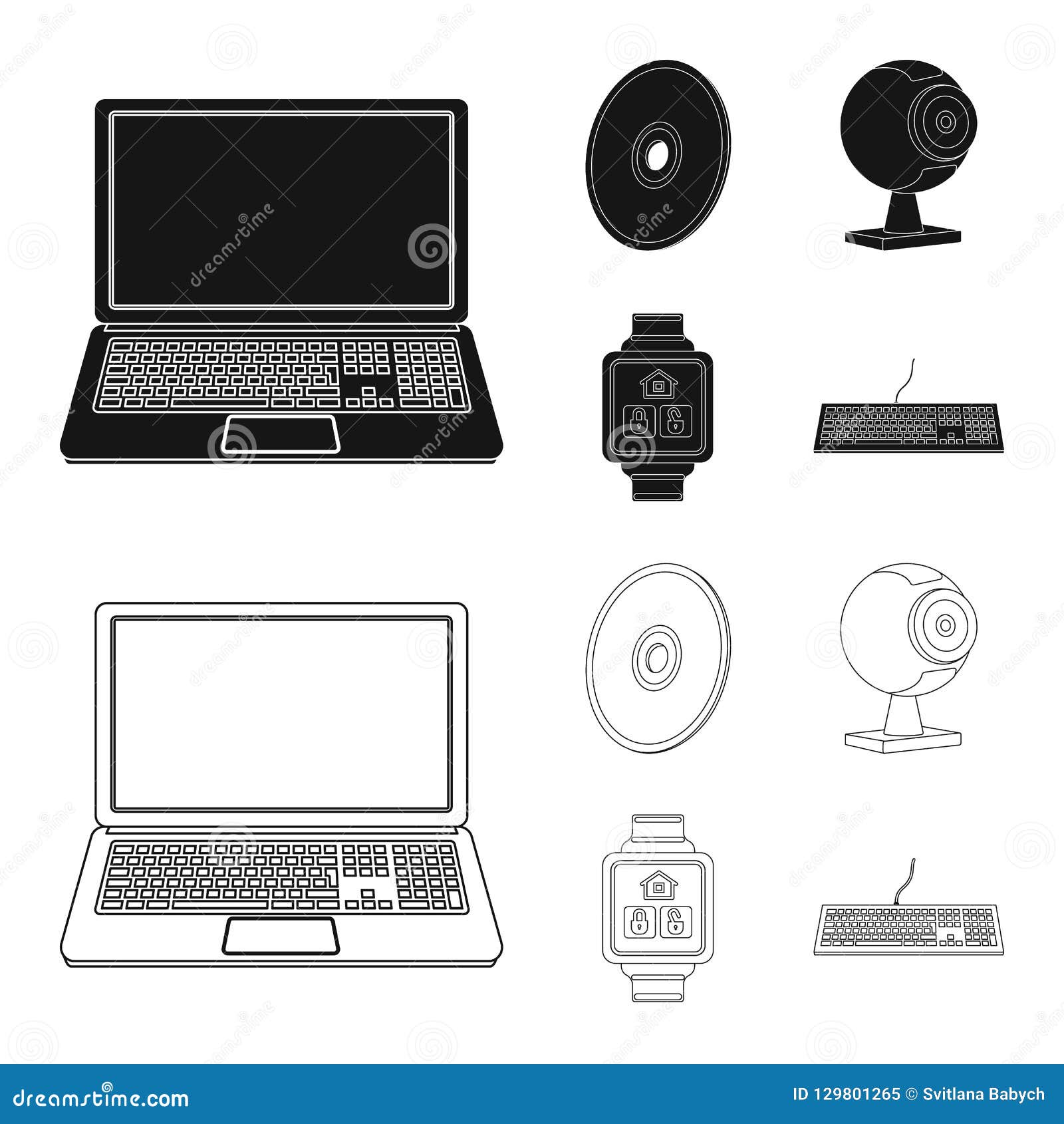 Vector Design of Laptop and Device Logo. Collection of Laptop and ...