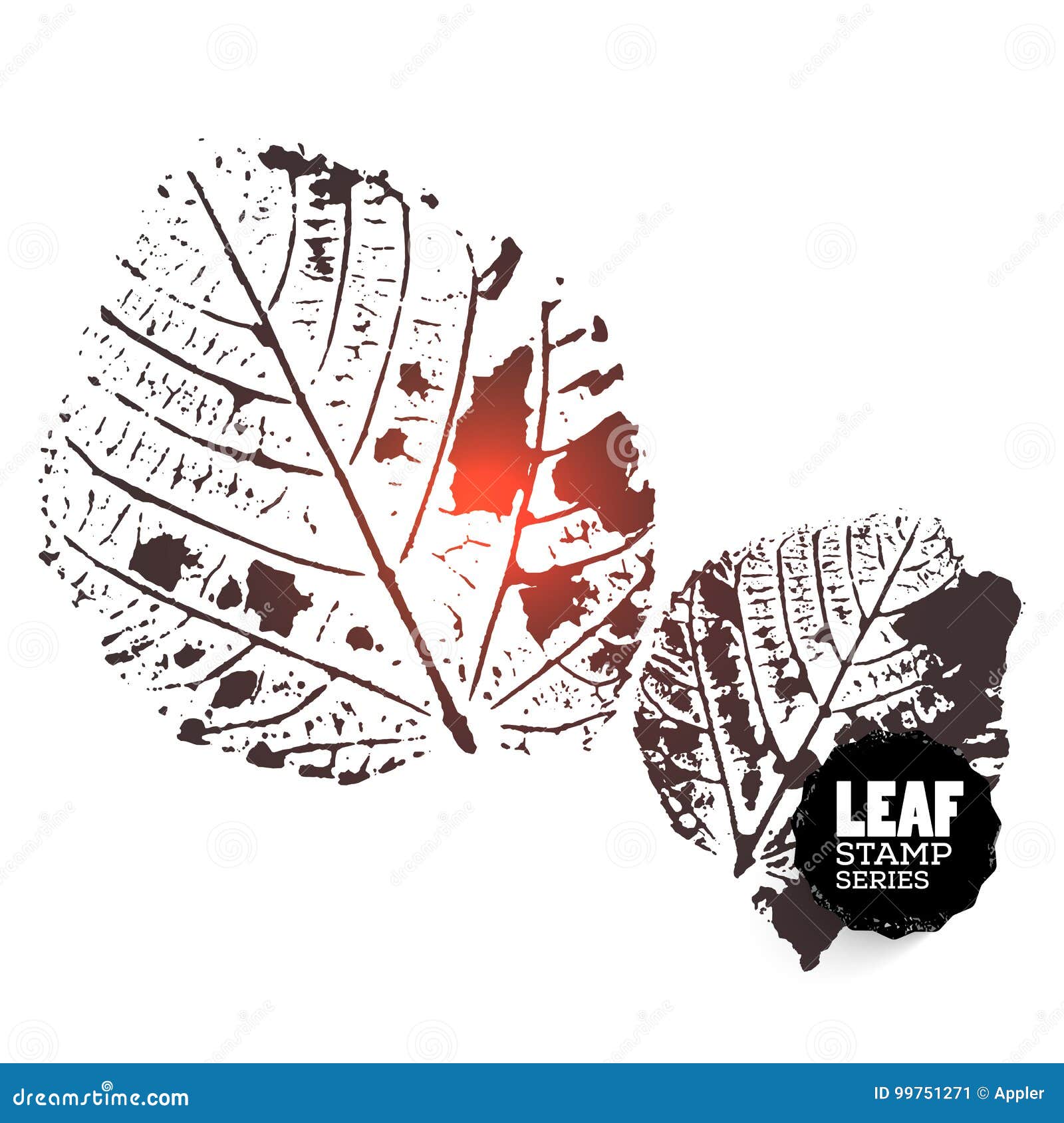 Vector design leaf stamp stock vector. Illustration of autumn - 99751271