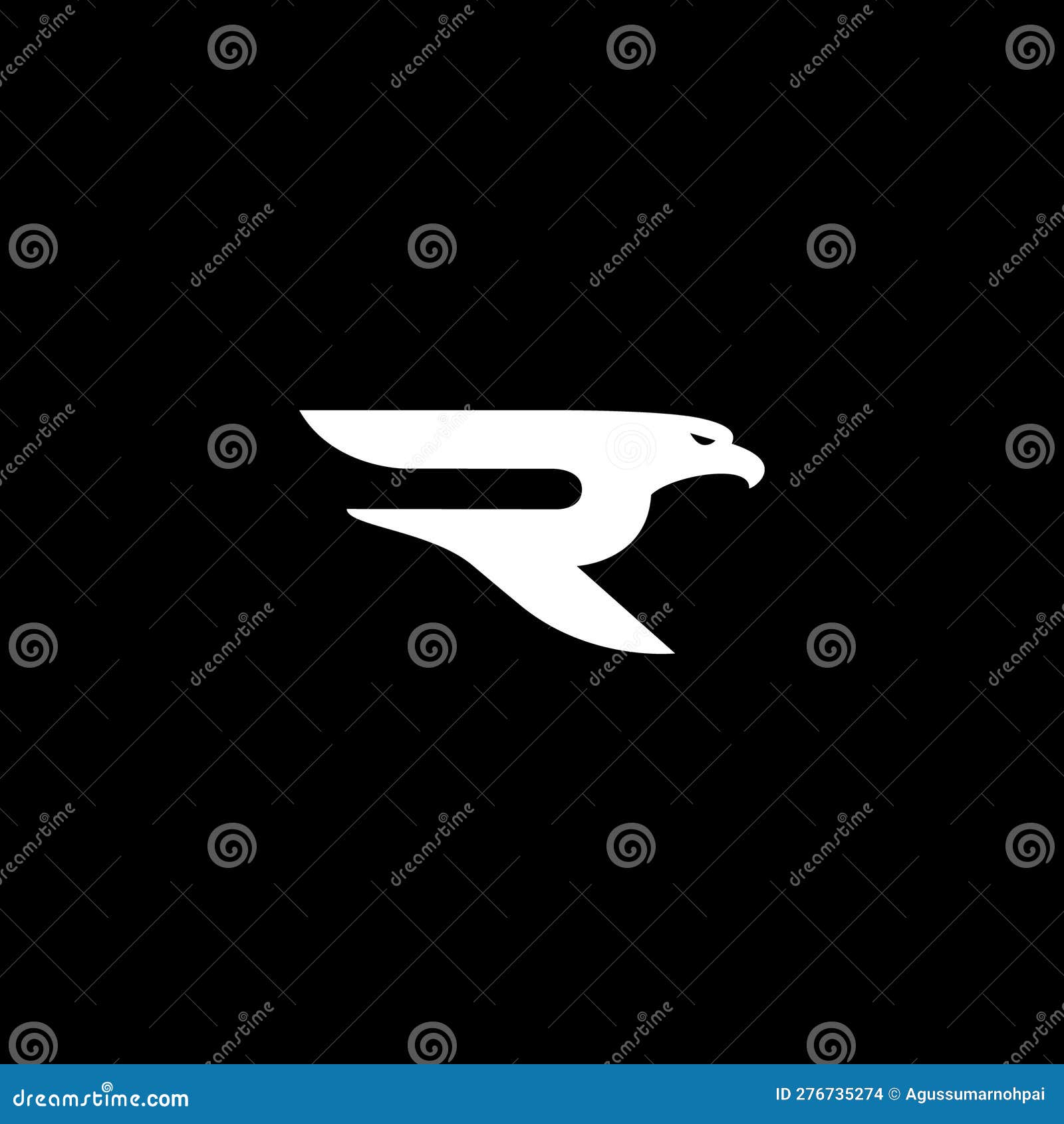 Vector Design of Letter R and Eagle Head for Icon, Symbol or Logo Stock ...