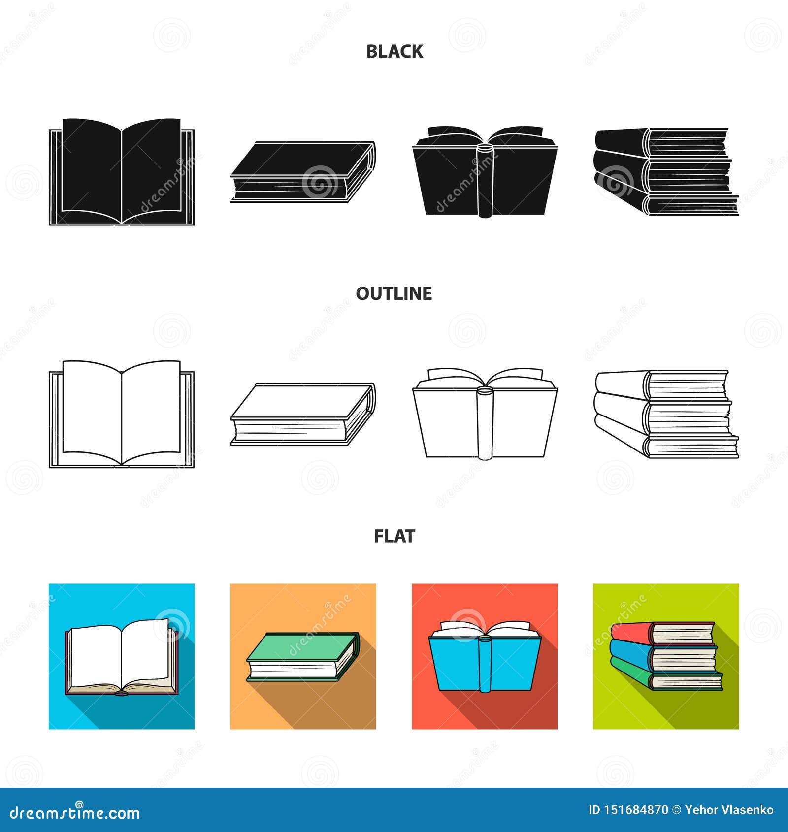Vector Design of Library and Textbook Symbol. Collection of Library and ...