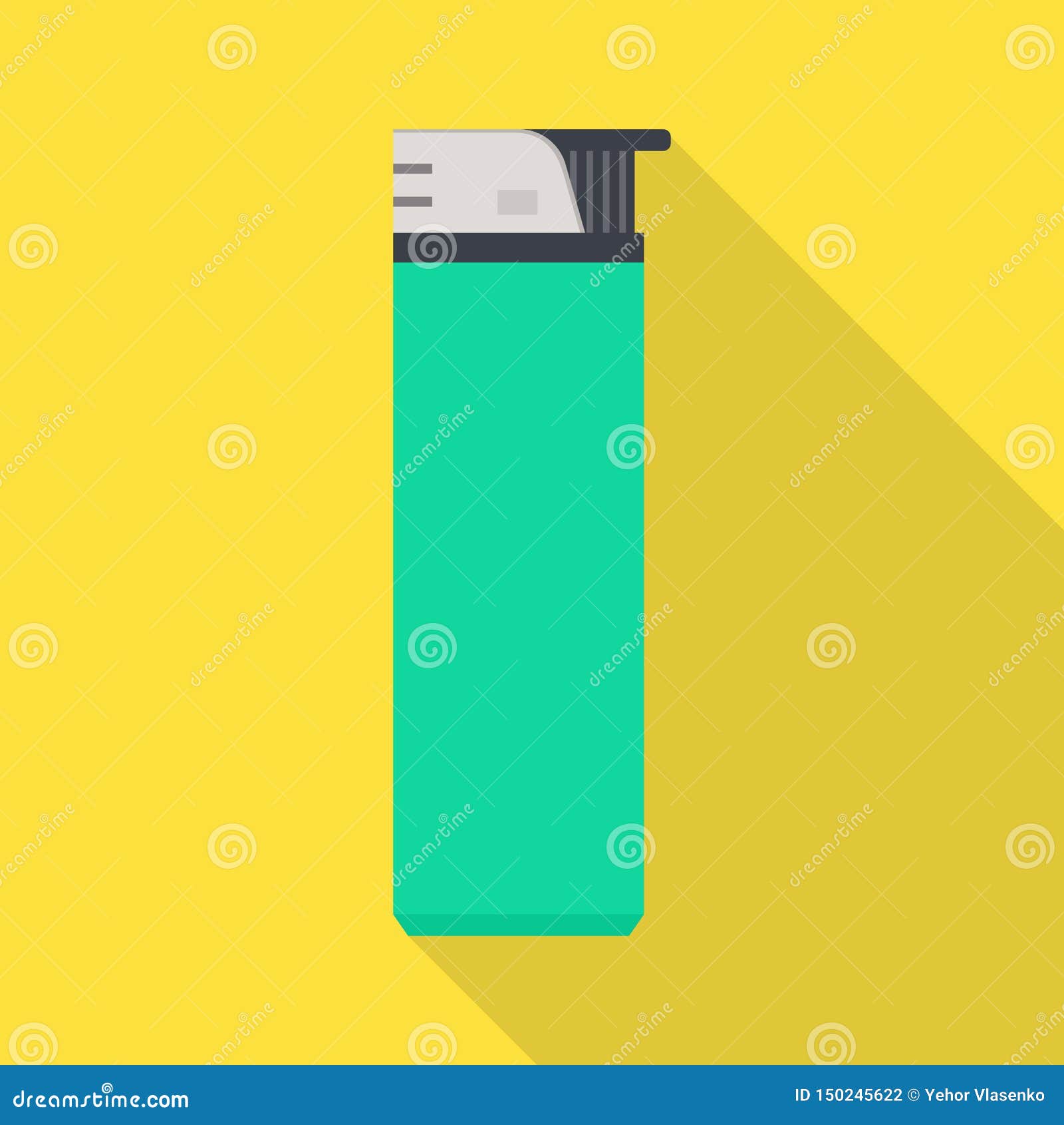 Vector Design of Lighter and Plastic Symbol. Set of Lighter and ...