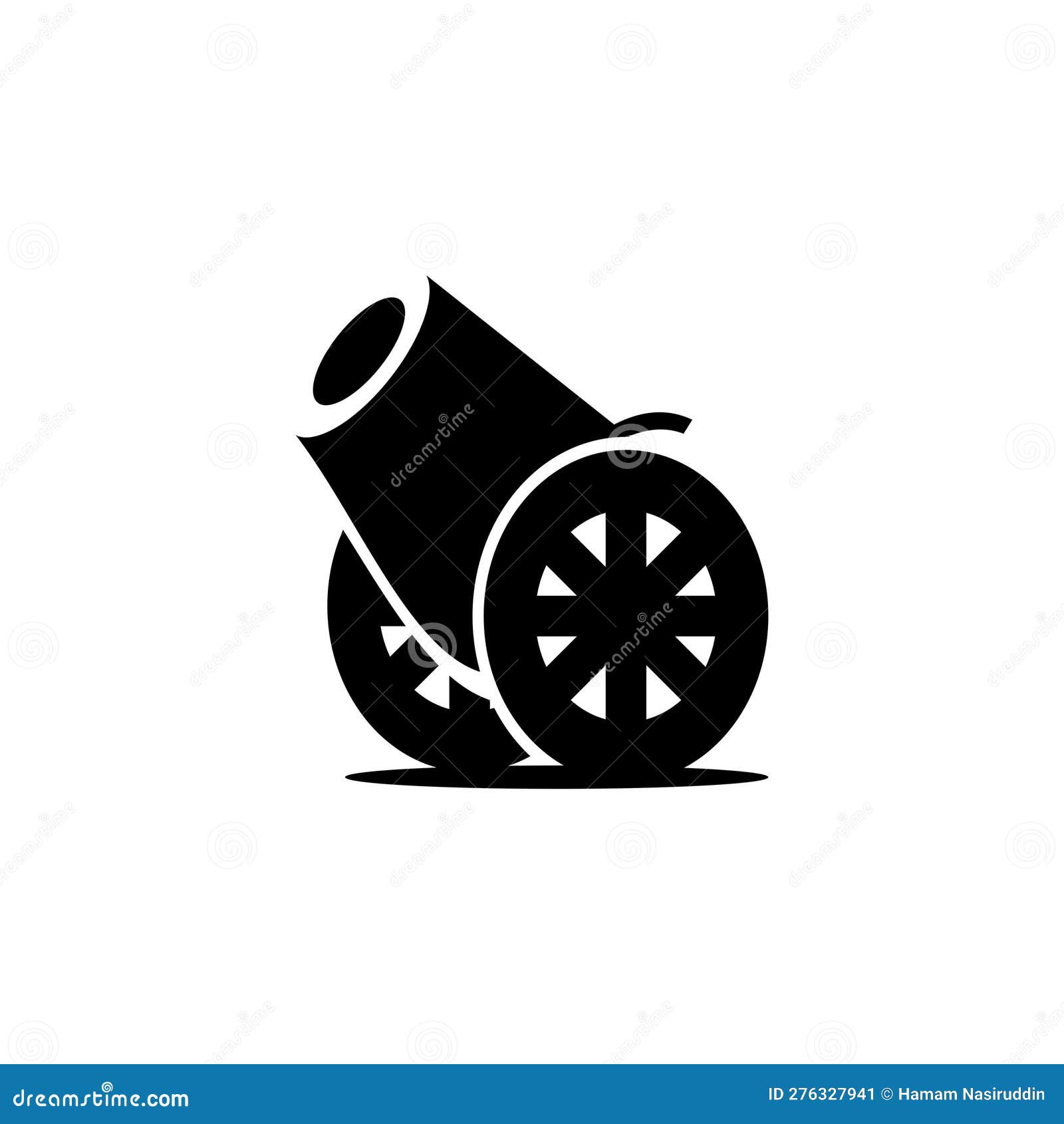 Cannon flat logo vector stock vector. Illustration of film - 276327941