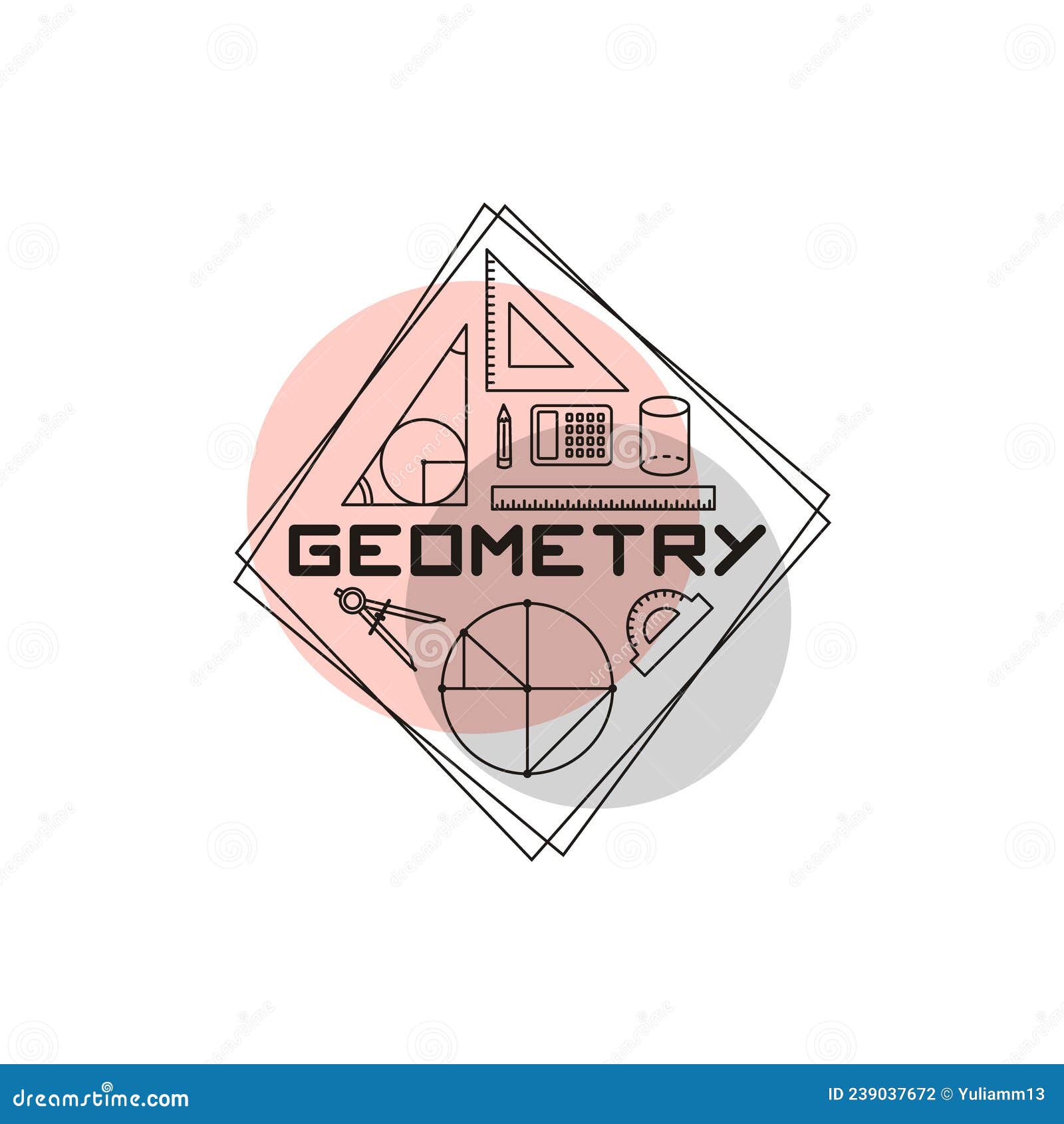 Vector Design Logo for Geometry in Simple Modern Style Stock Vector ...