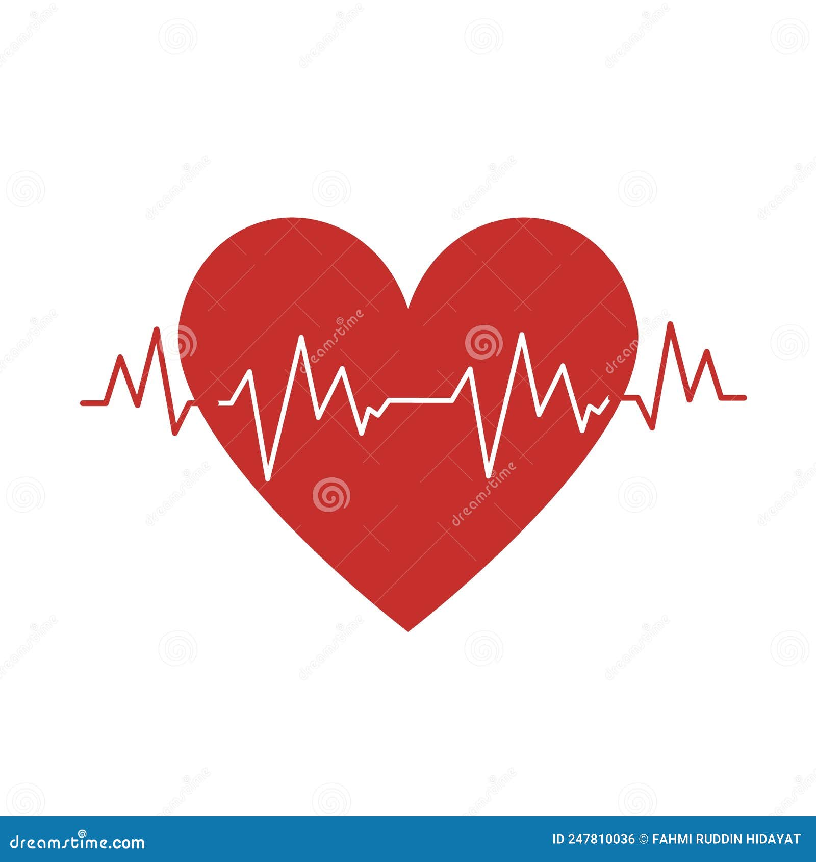 Vector Design with Love and Heartbeat Icon Stock Vector - Illustration ...
