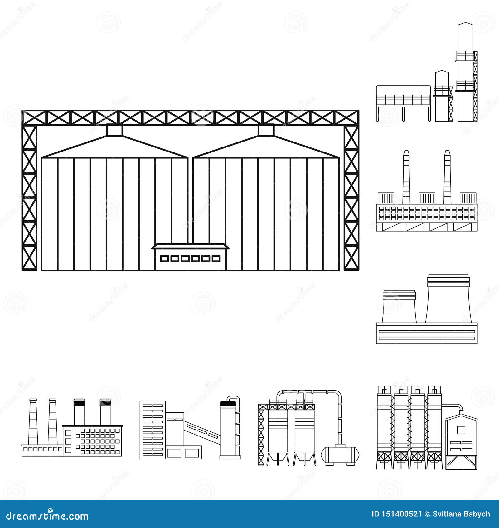 Vector Design of Manufacturing and Company Icon. Collection of ...