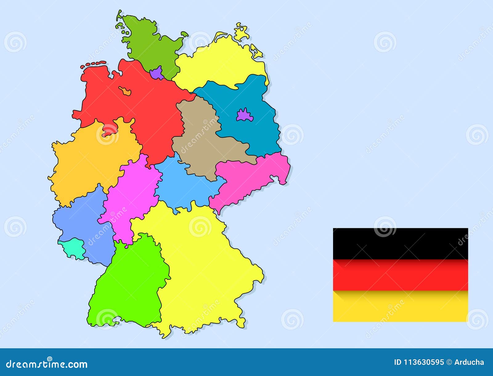 German country map stock vector. Illustration of deutch - 113630595
