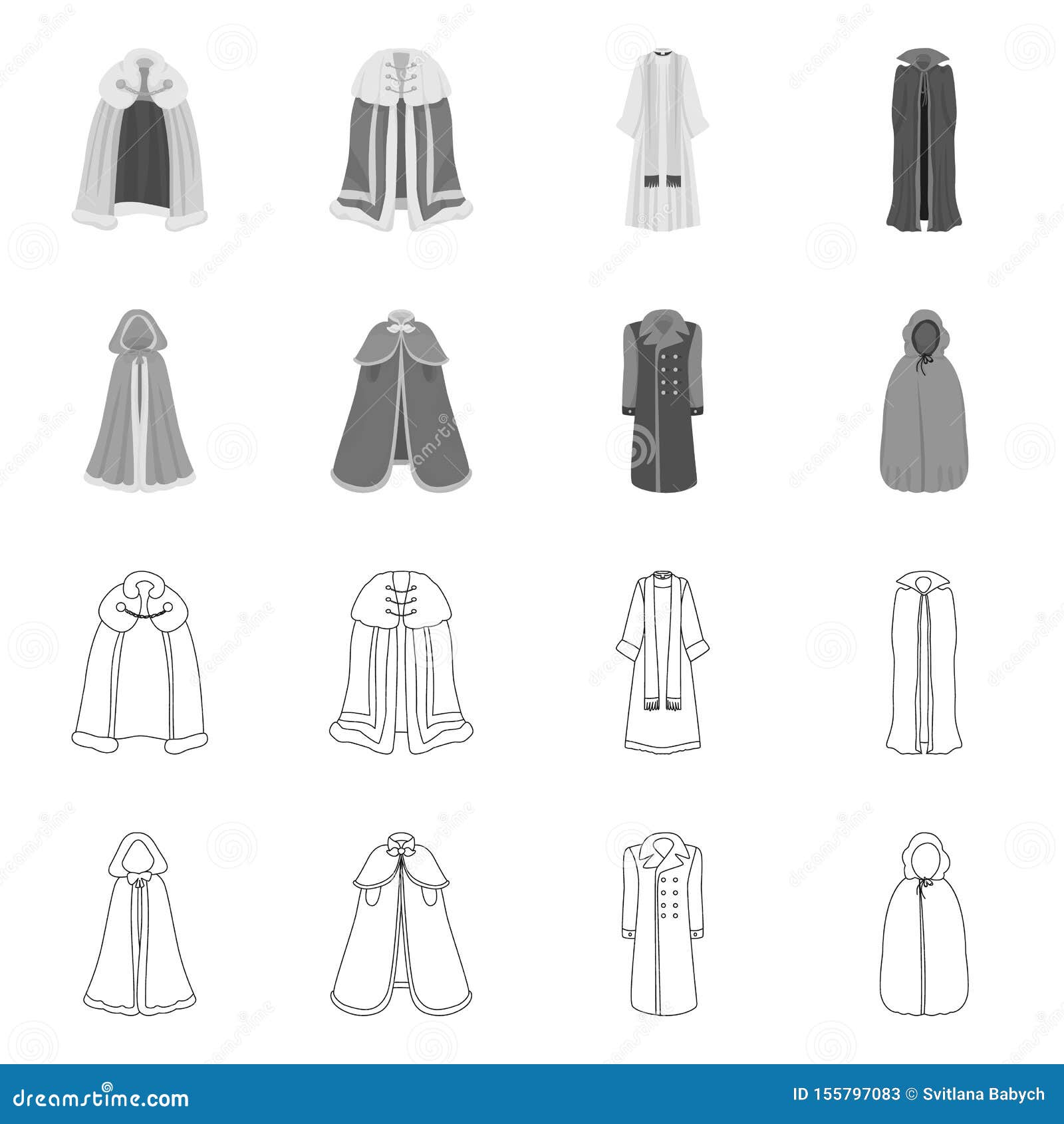 Vector Design of Material and Clothing Icon. Set of Material and ...