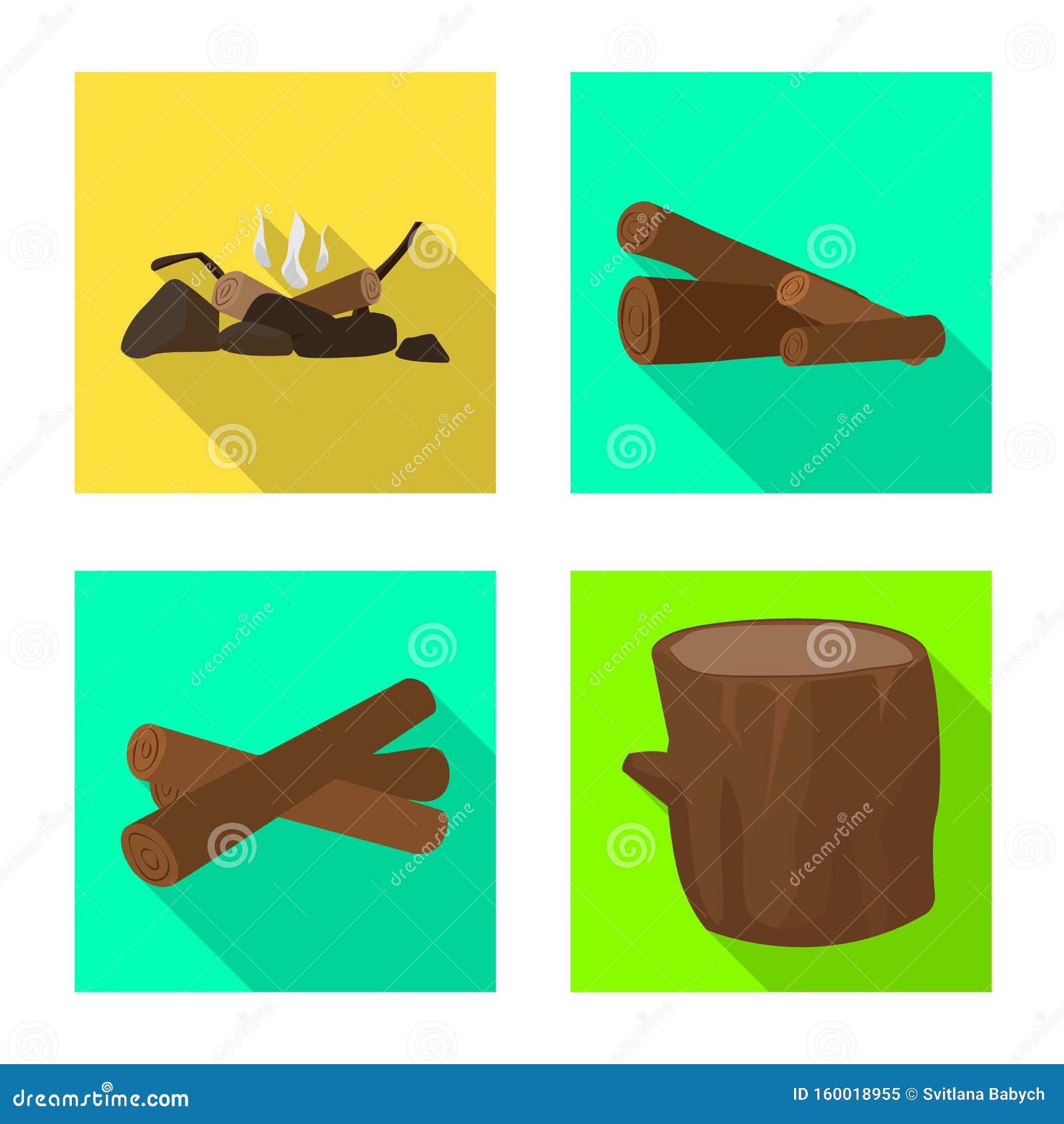 Isolated Object Of Material And Logging Logo Set Of Material And