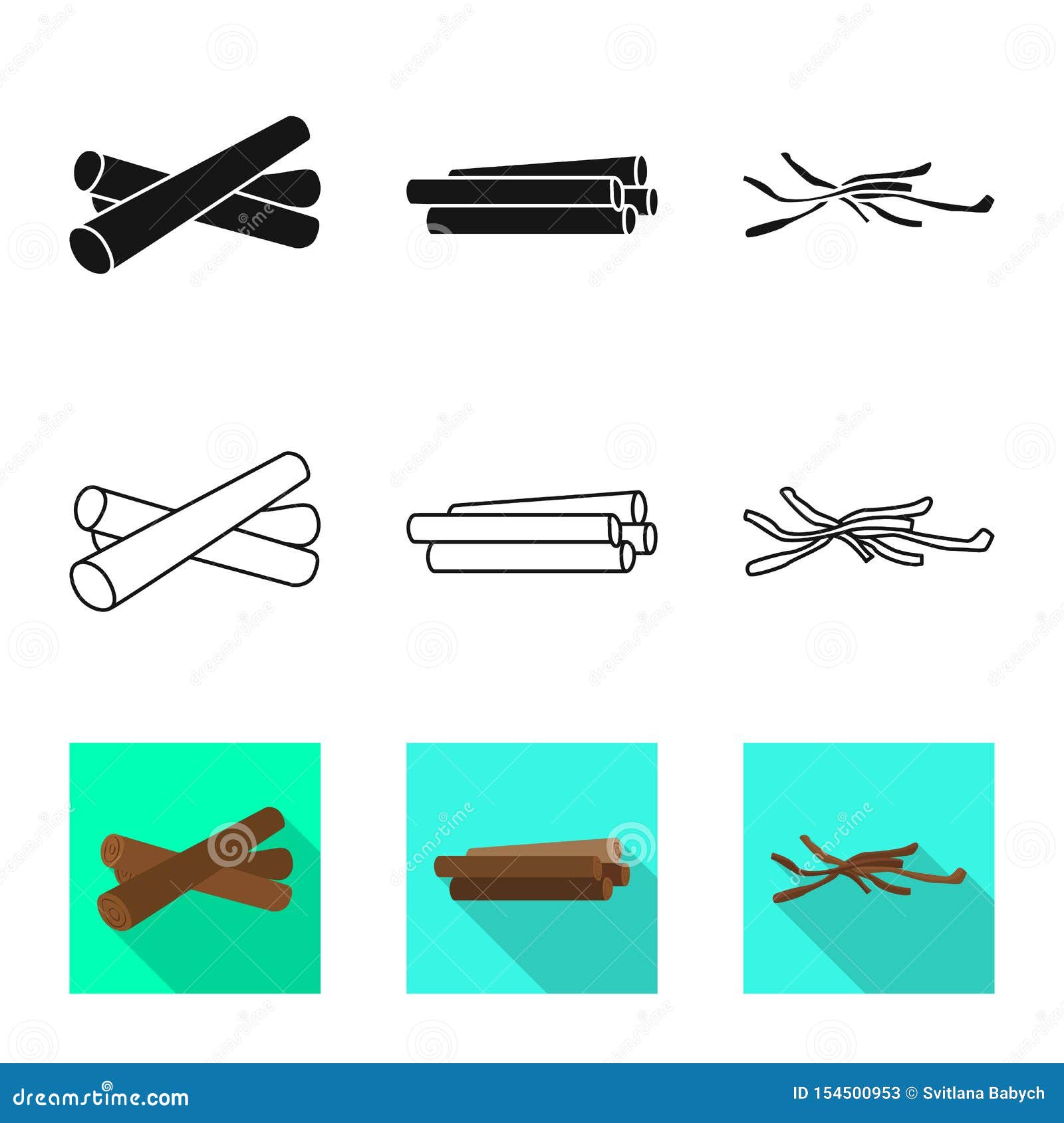 Vector Design Of Material And Logging Logo Set Of Material And