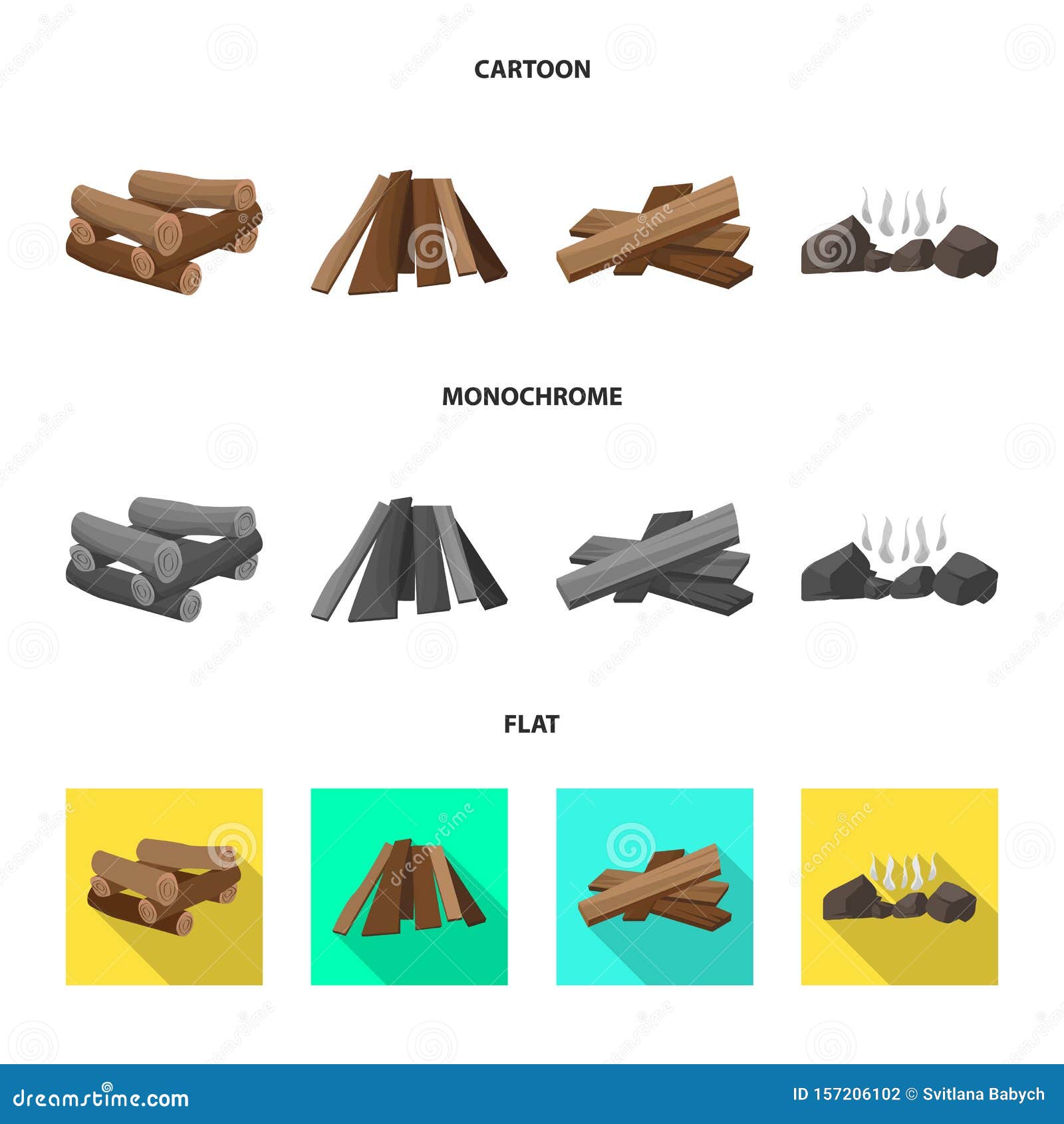 Isolated Object Of Material And Logging Sign Collection Of Material