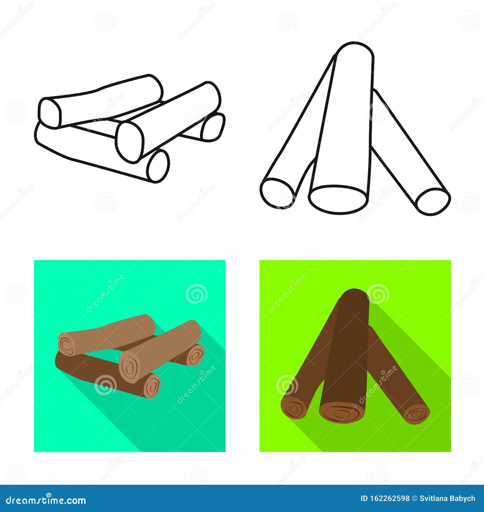 Isolated Object Of Material And Logging Symbol Collection Of Material