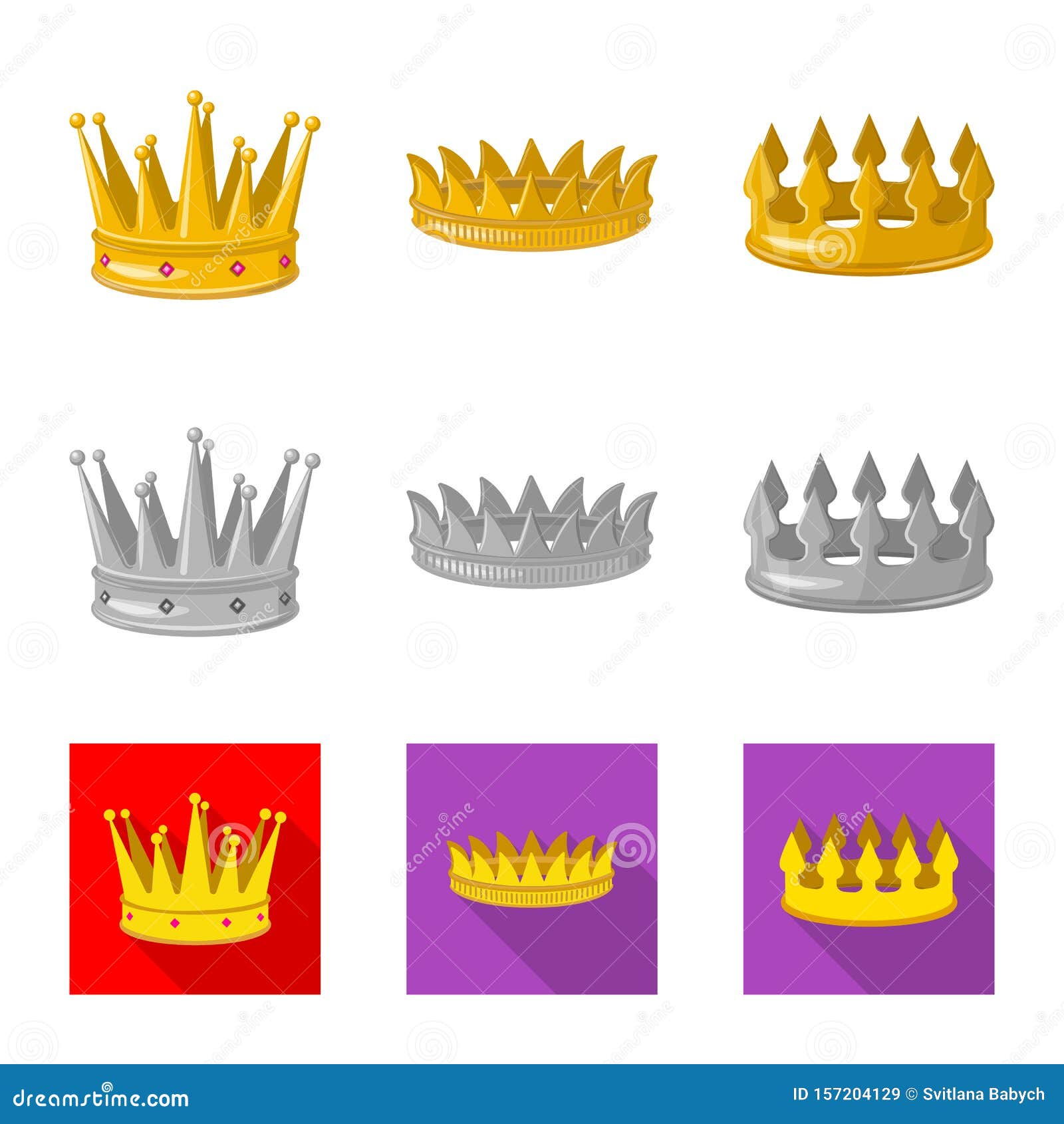 Vector Design of Medieval and Nobility Icon. Collection of Medieval and ...