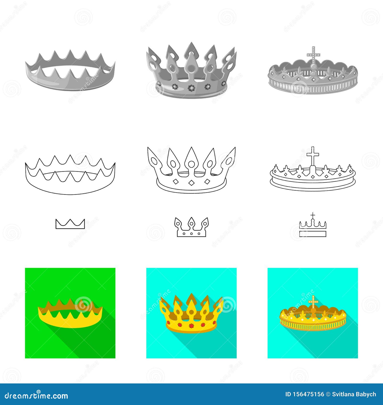 Vector Design of Medieval and Nobility Icon. Collection of Medieval and ...