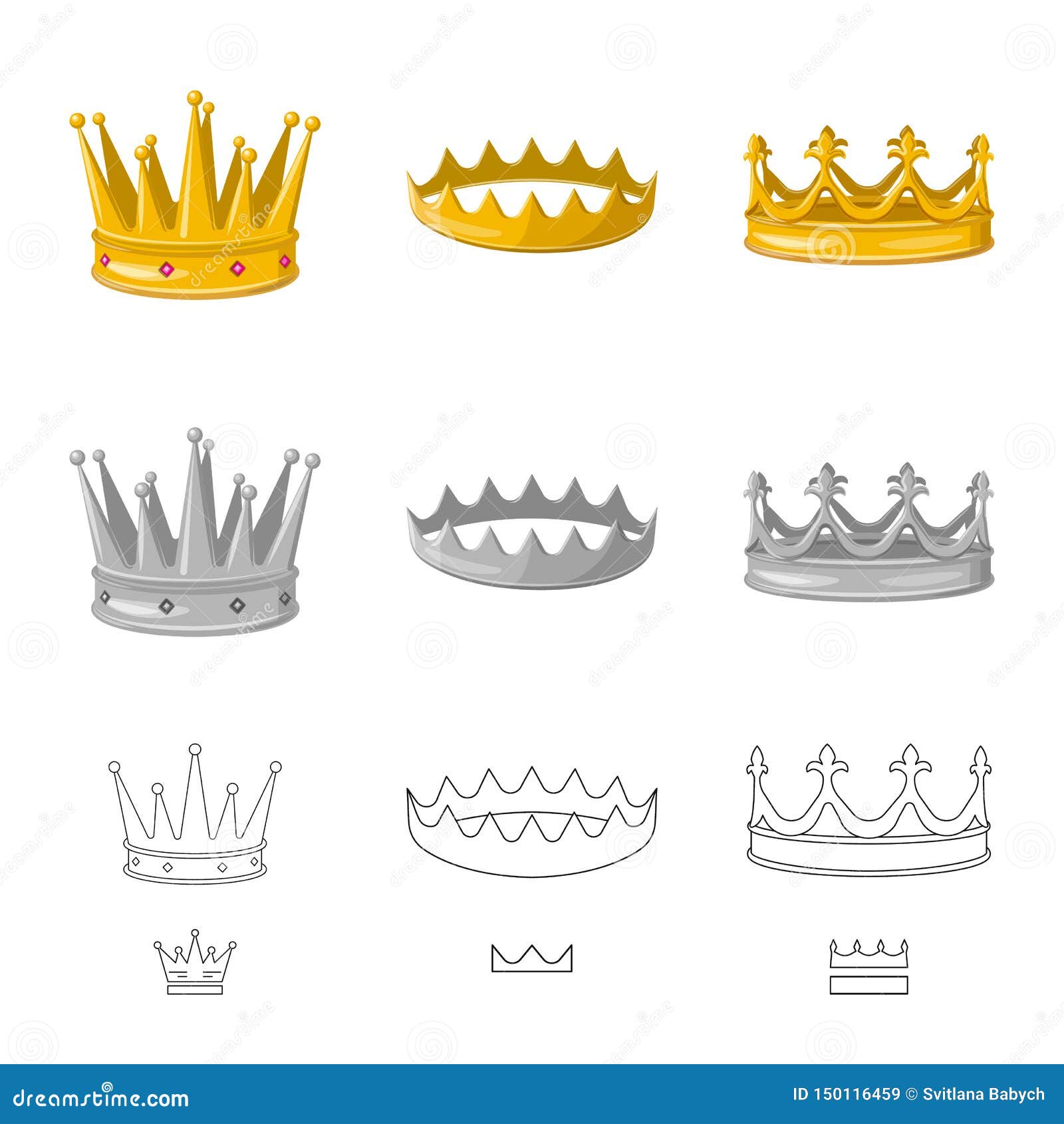 Vector Design of Medieval and Nobility Icon. Collection of Medieval and ...