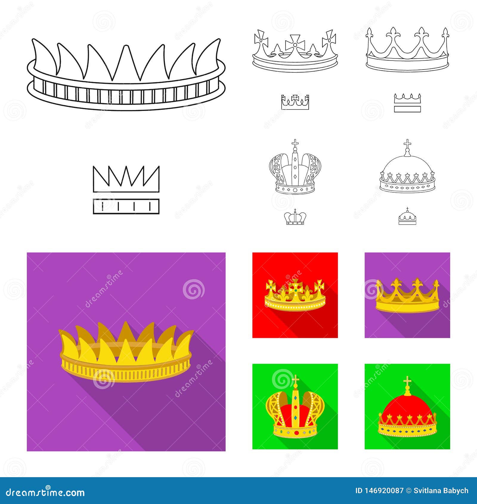 Vector Design of Medieval and Nobility Icon. Set of Medieval and ...