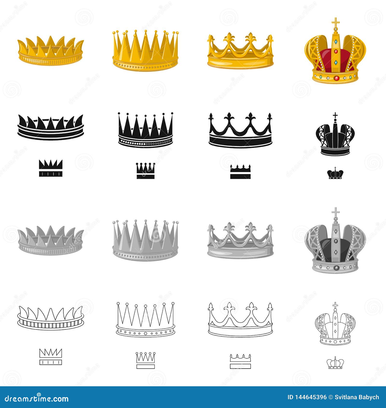 Isolated Object of Medieval and Nobility Logo. Collection of Medieval ...