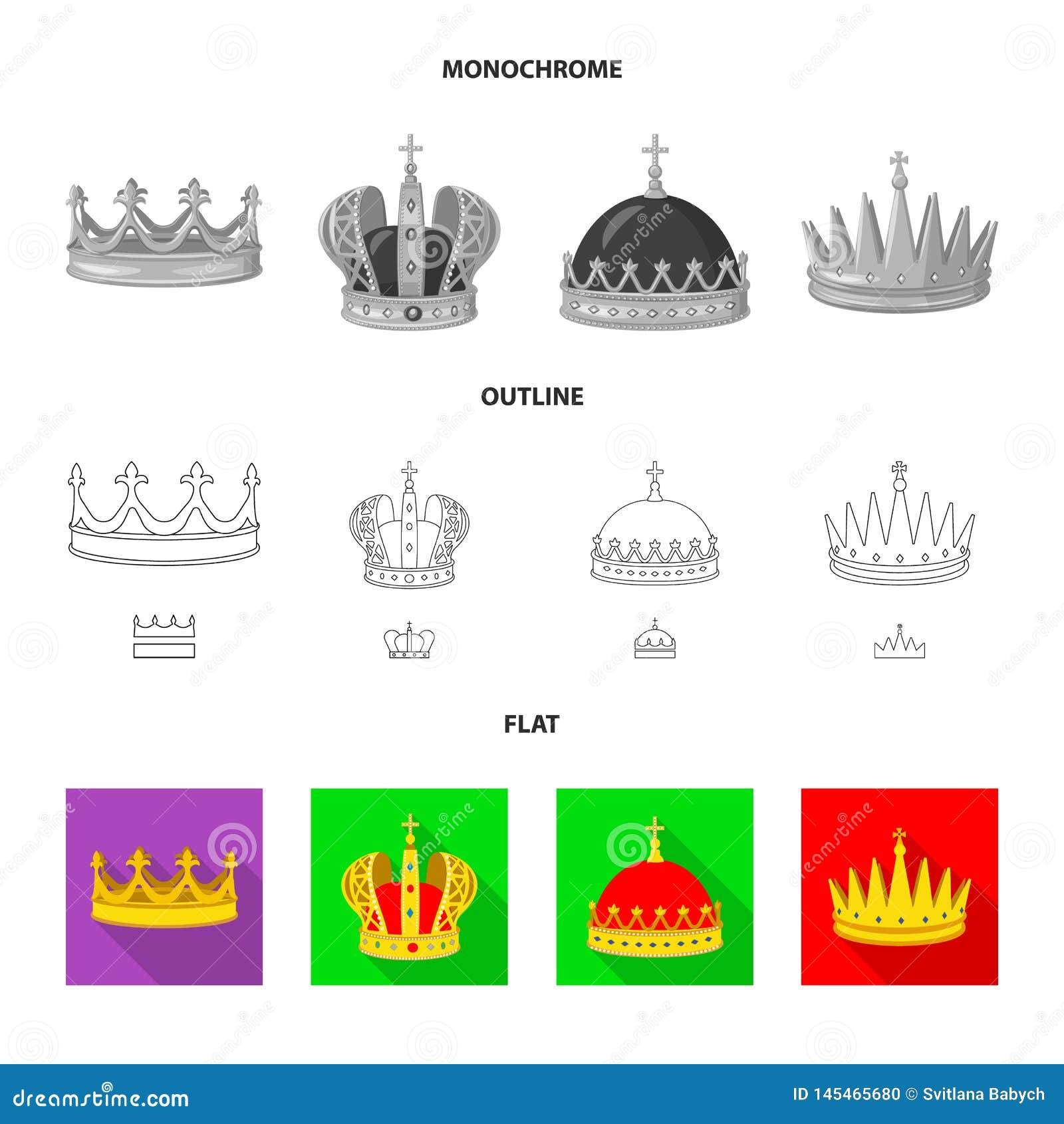 Vector Design of Medieval and Nobility Logo. Set of Medieval and ...