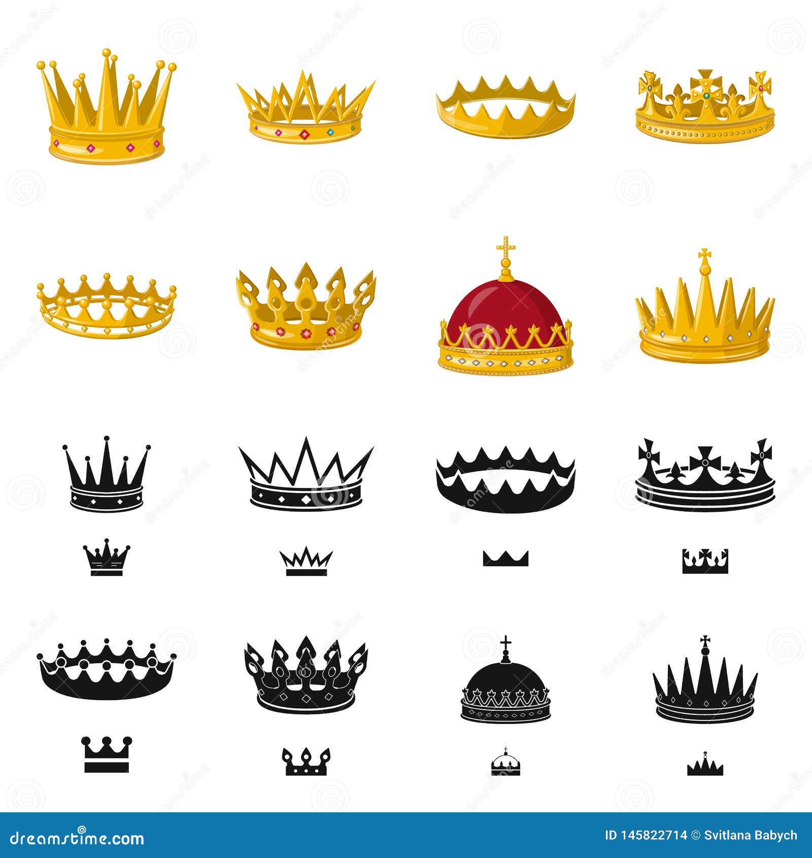 Isolated Object of Medieval and Nobility Symbol. Set of Medieval and ...