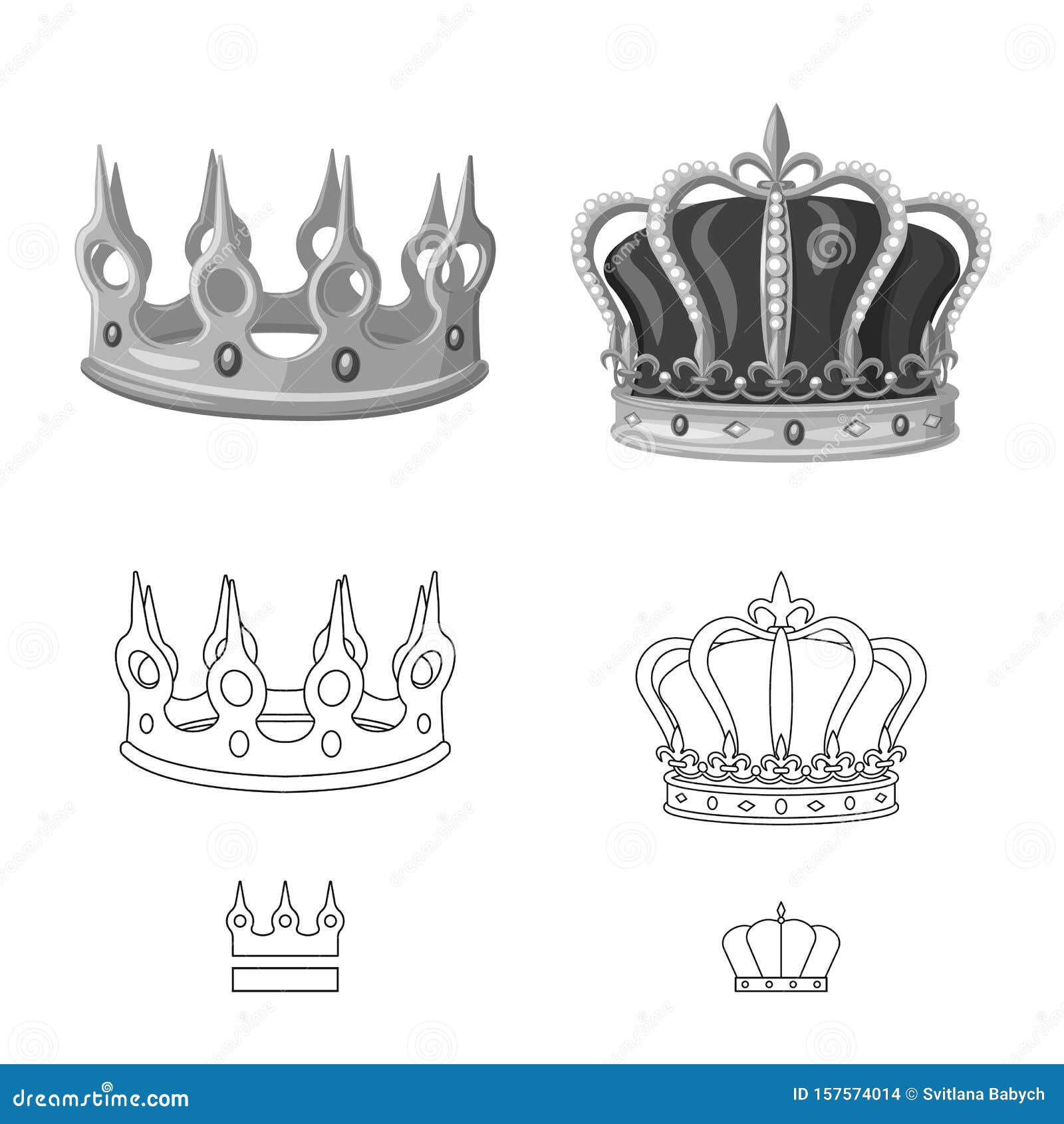 Isolated Object of Medieval and Nobility Symbol. Collection of Medieval ...