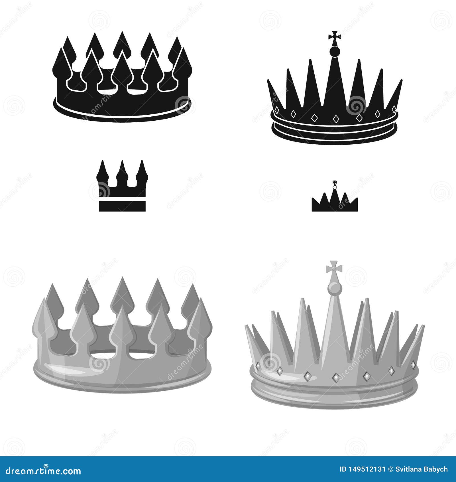 Vector Design of Medieval and Nobility Symbol. Collection of Medieval ...