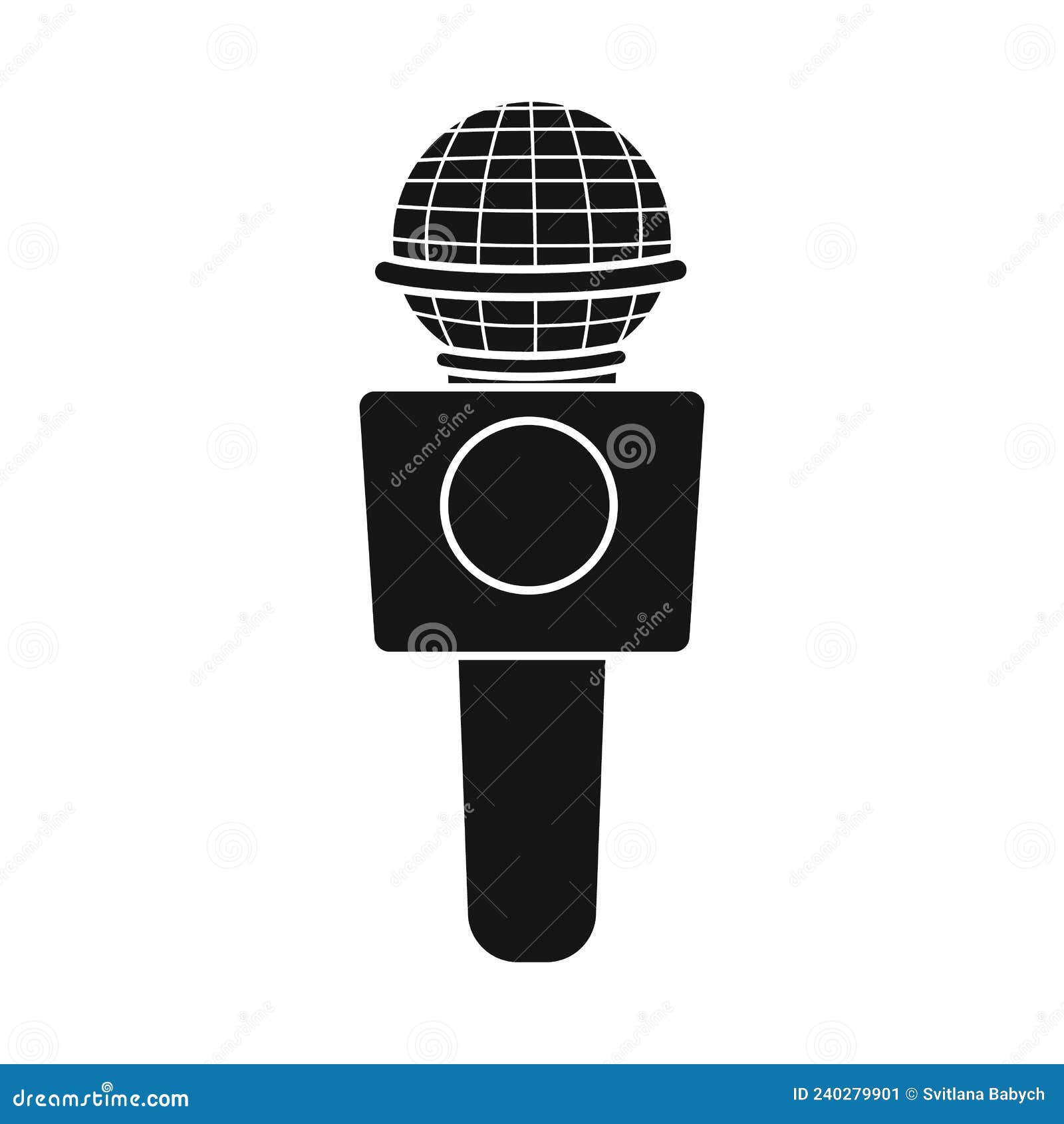 Vector Design of Mic and Microphone Logo. Web Element of Mic and Stand ...
