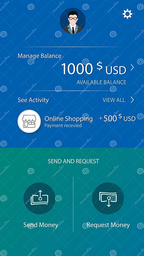 Money balance mobile app stock vector. Illustration of money - 113581202