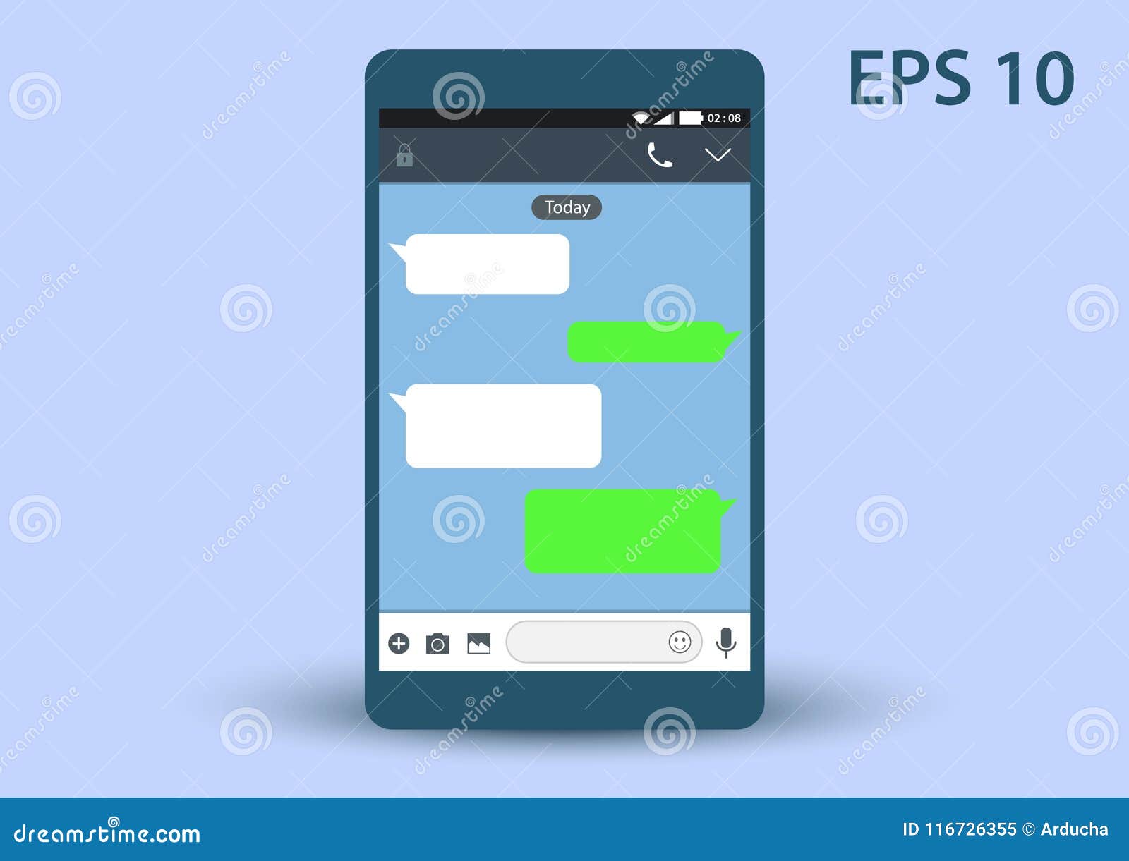 Line Chat Messenger User Interface Stock Vector - Illustration of chat ...