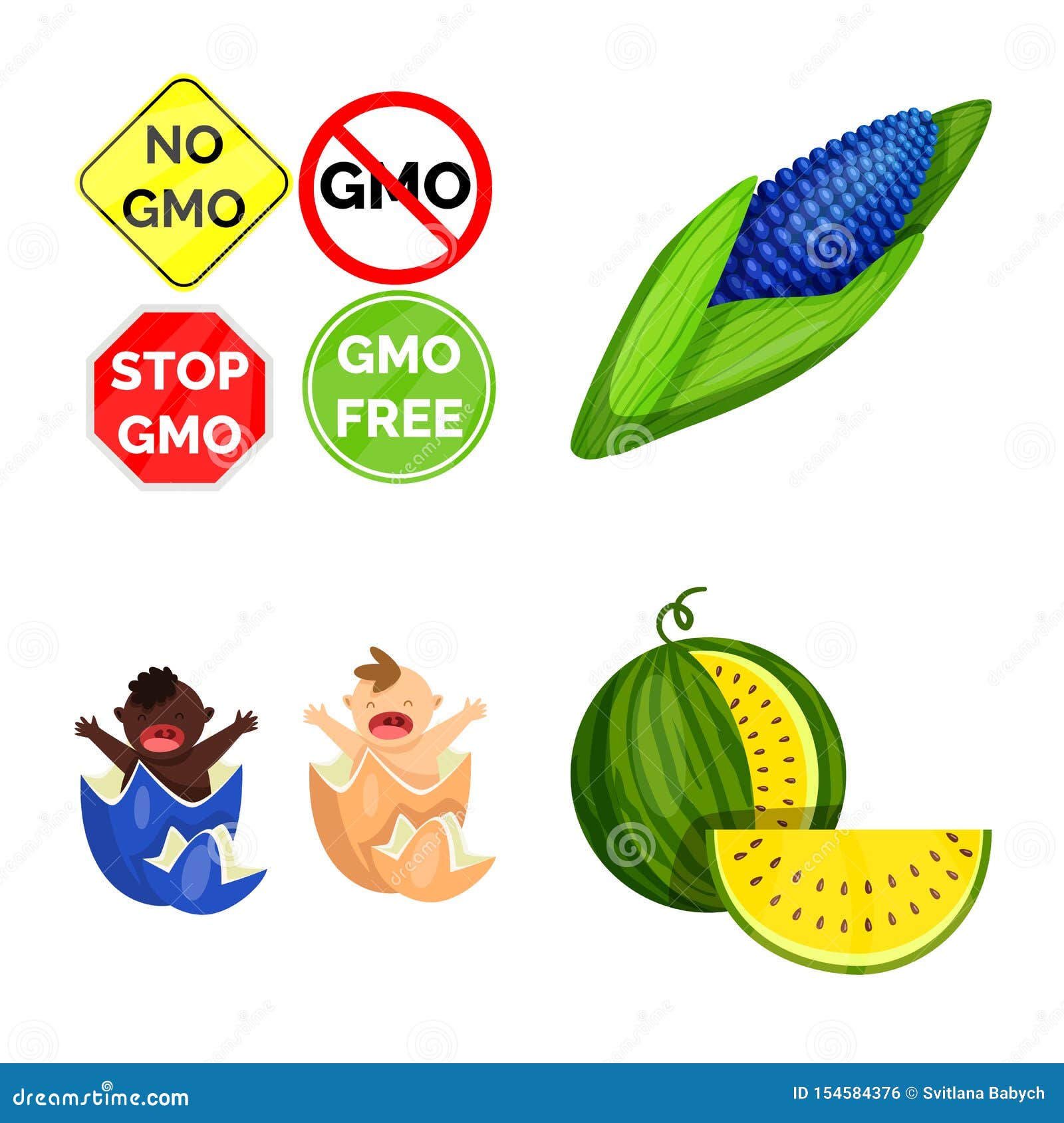 Vector Design of Modified and Genetically Icon. Collection of Modified ...